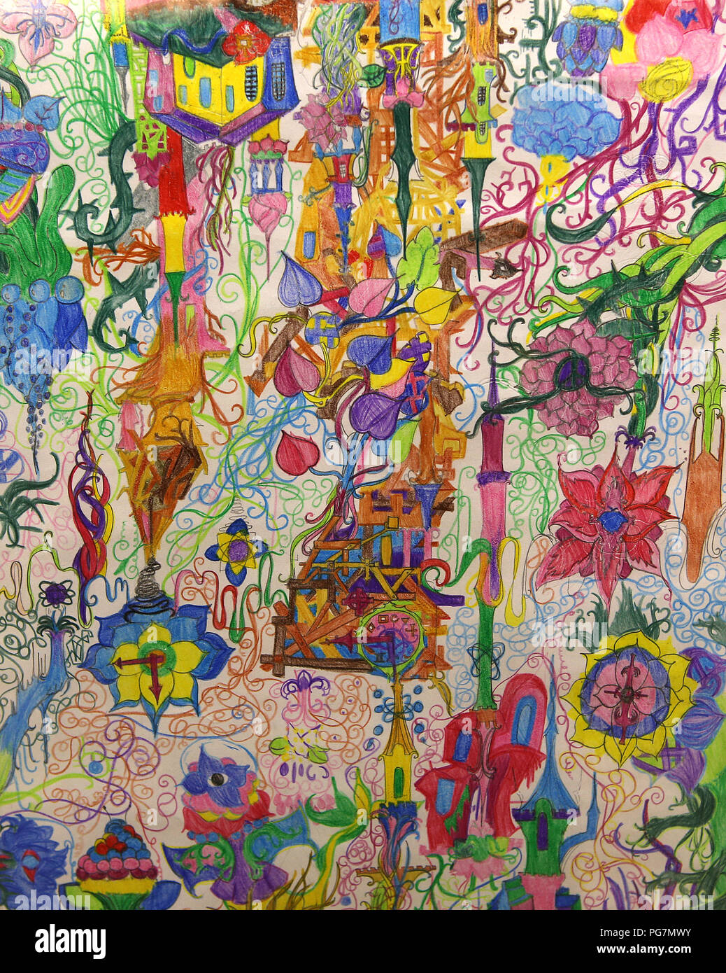 little Colorful child drawing Stock Photo - Alamy