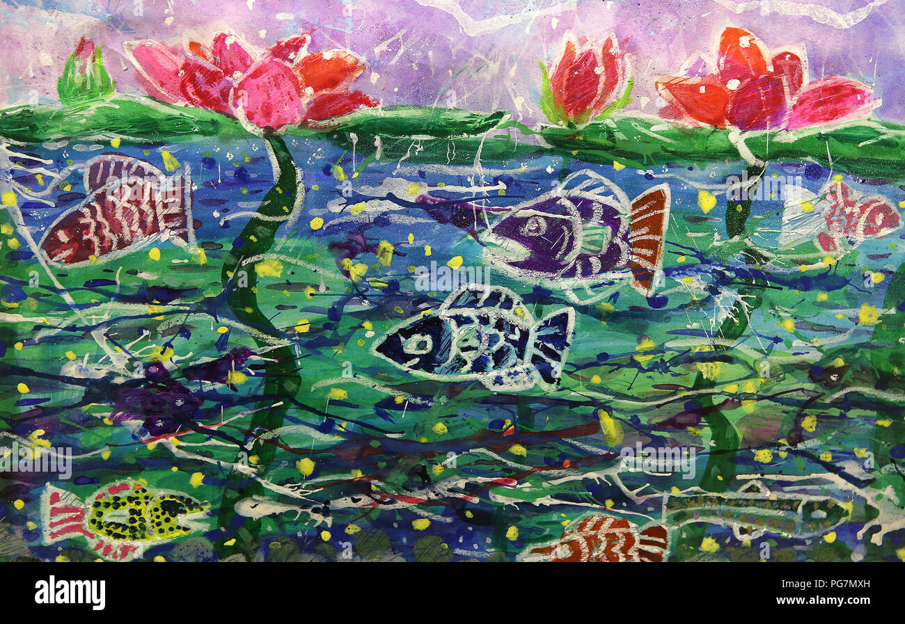 little Colorful child drawing Stock Photo - Alamy