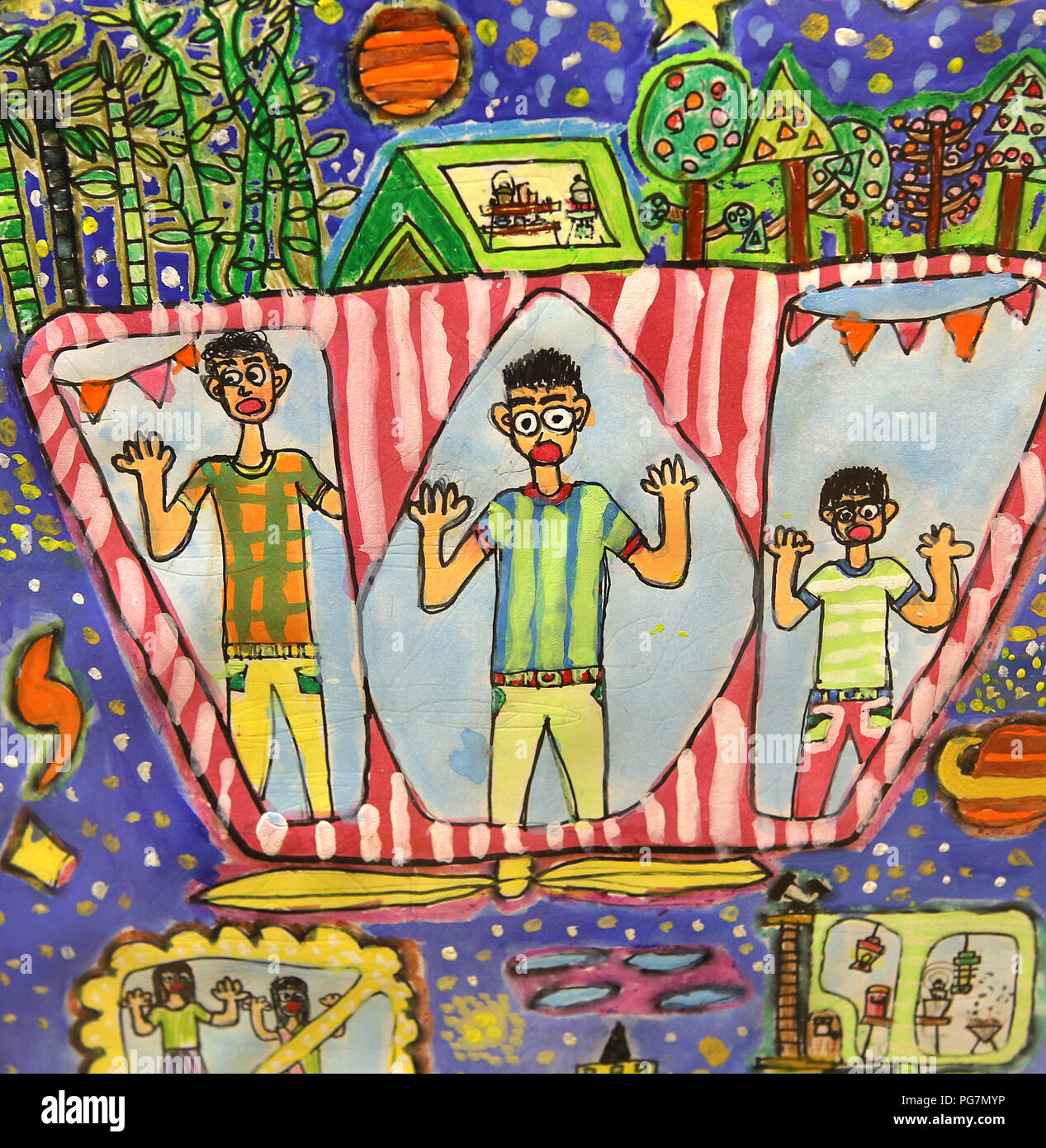 little Colorful child drawing Stock Photo - Alamy