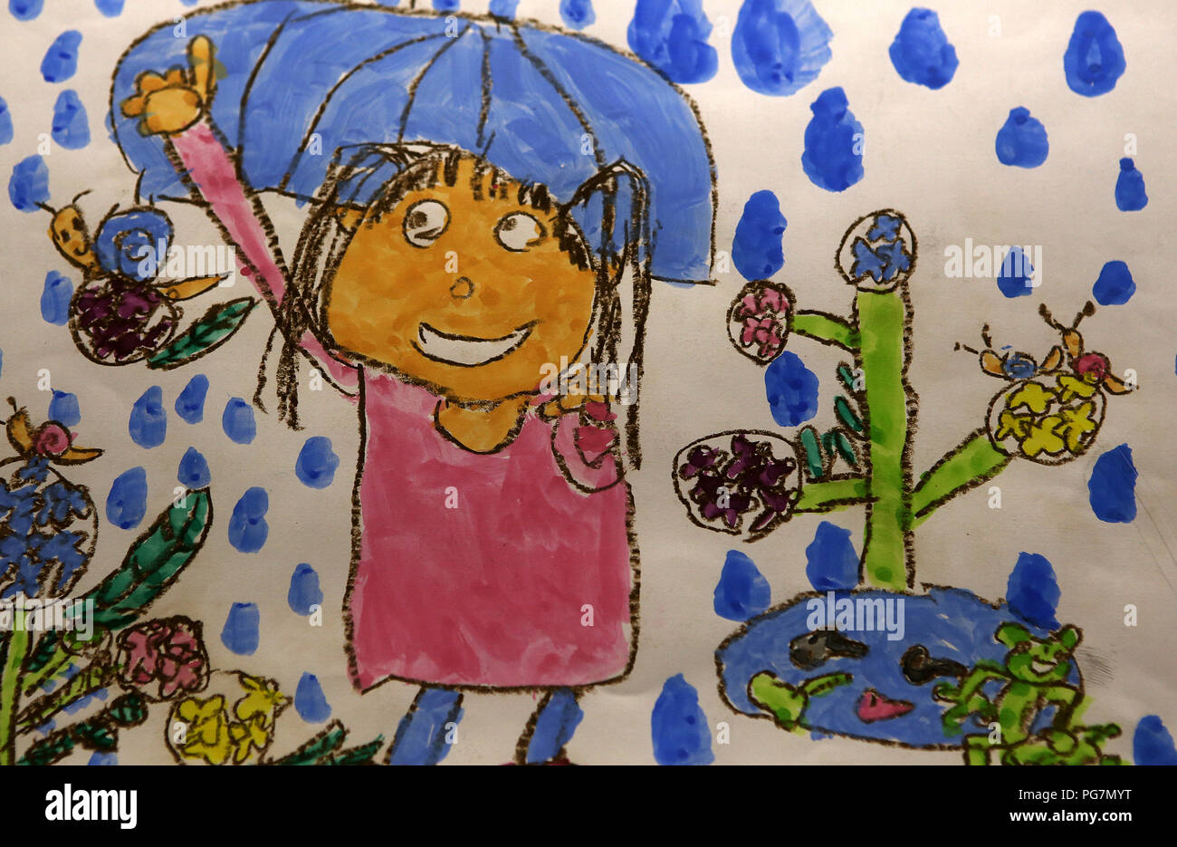 little Colorful child drawing Stock Photo - Alamy