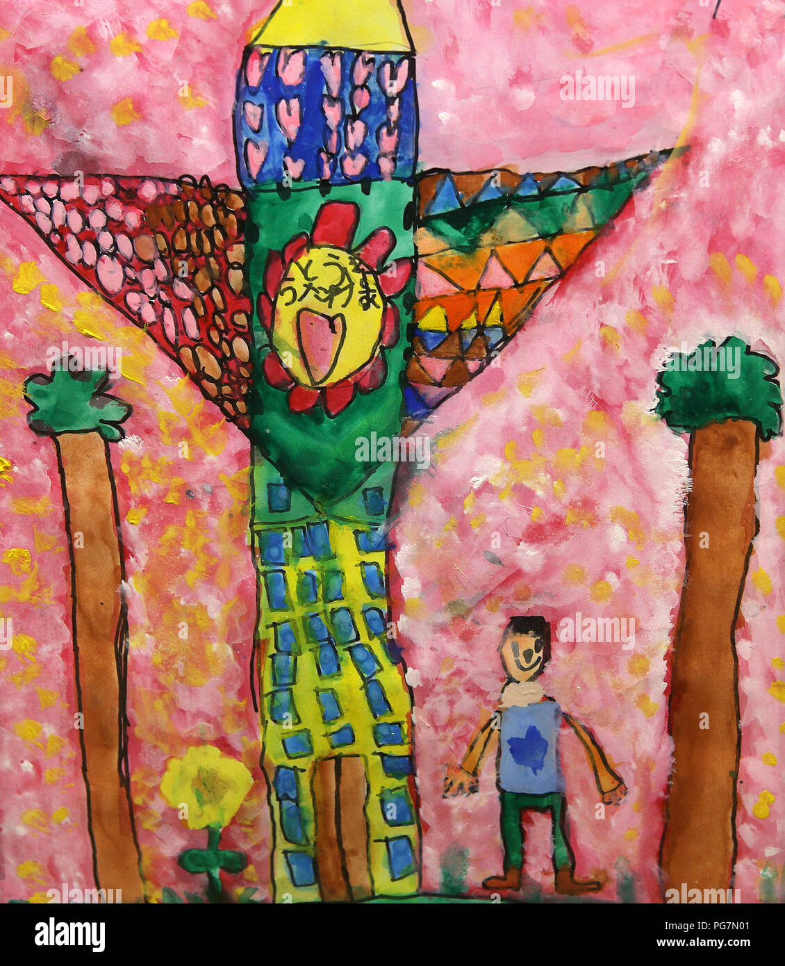 little Colorful child drawing Stock Photo - Alamy