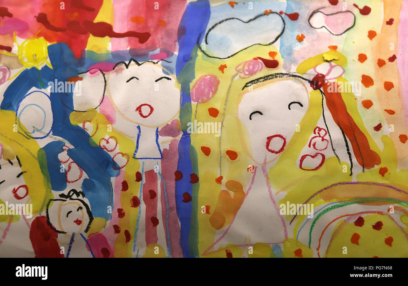 little Colorful child drawing Stock Photo - Alamy