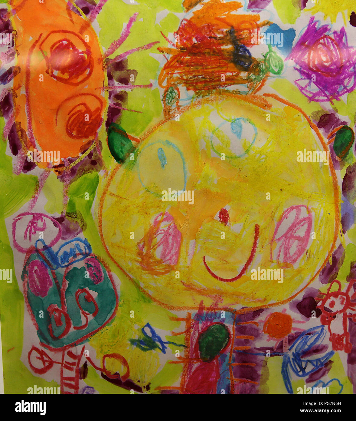 little Colorful child drawing Stock Photo - Alamy