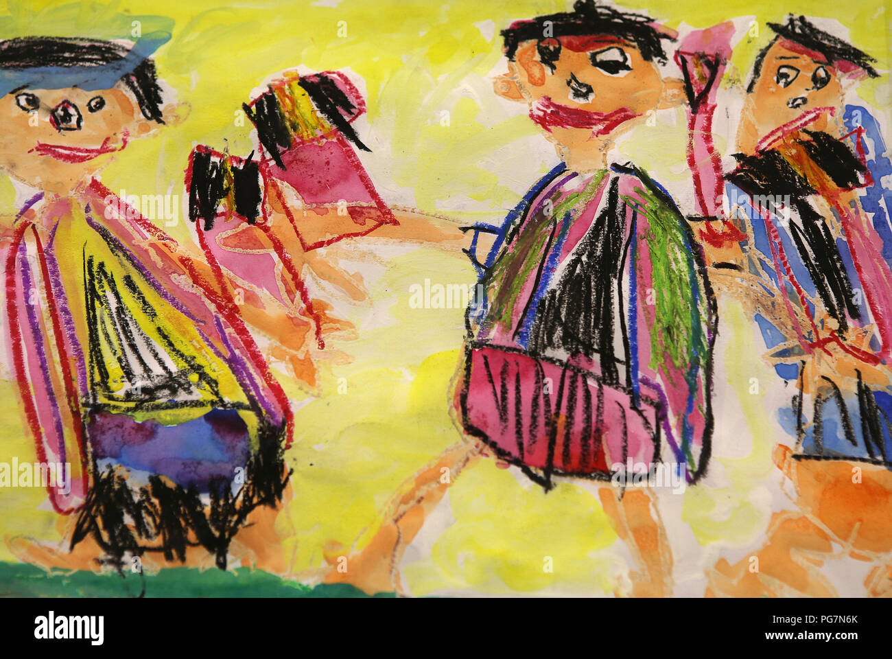 little Colorful child drawing Stock Photo - Alamy