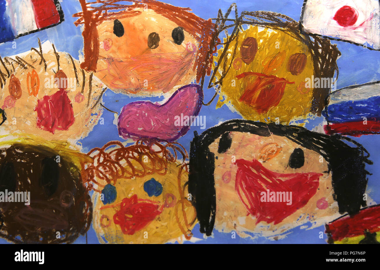 little Colorful child drawing Stock Photo - Alamy