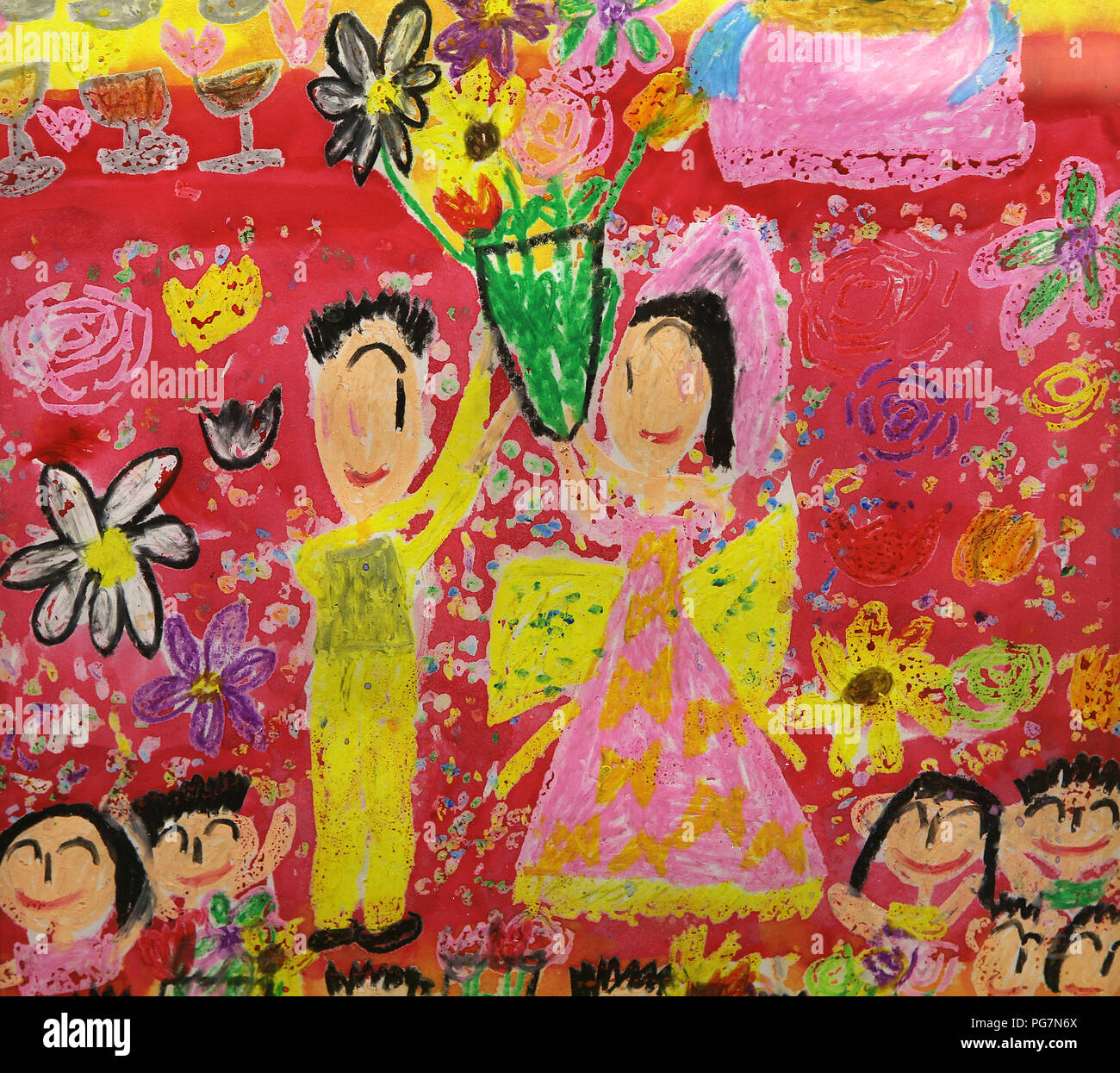 little Colorful child drawing Stock Photo - Alamy