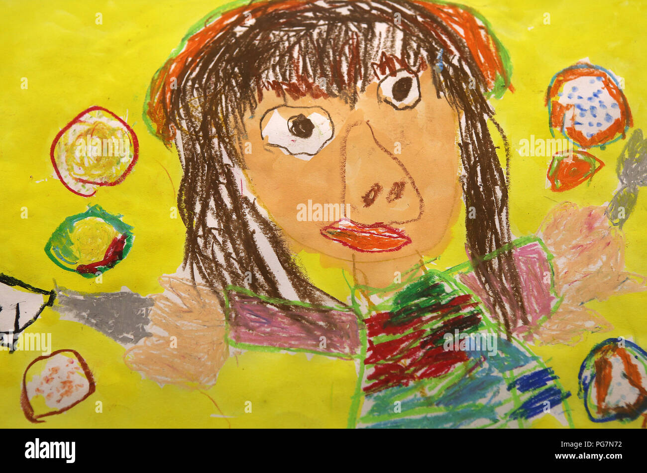 little Colorful child drawing Stock Photo - Alamy