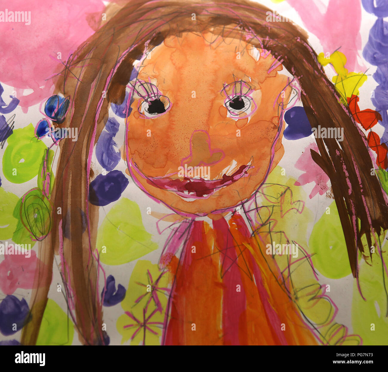 little Colorful child drawing Stock Photo - Alamy
