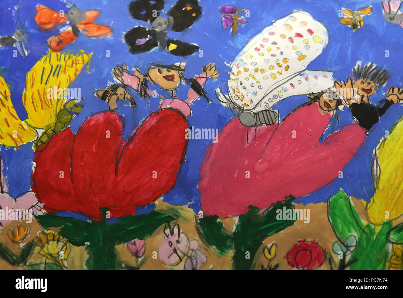 little Colorful child drawing Stock Photo - Alamy