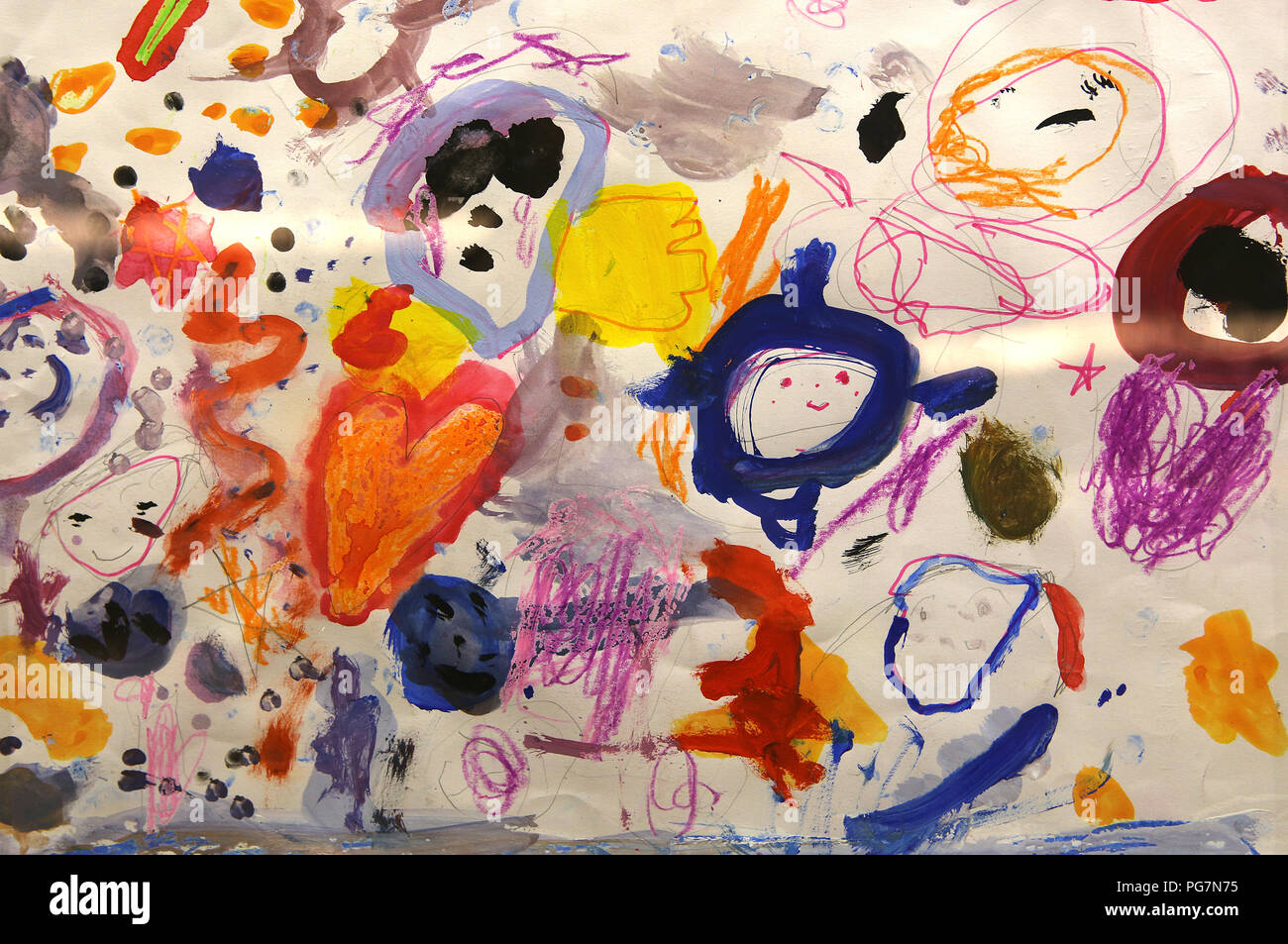 little Colorful child drawing Stock Photo - Alamy