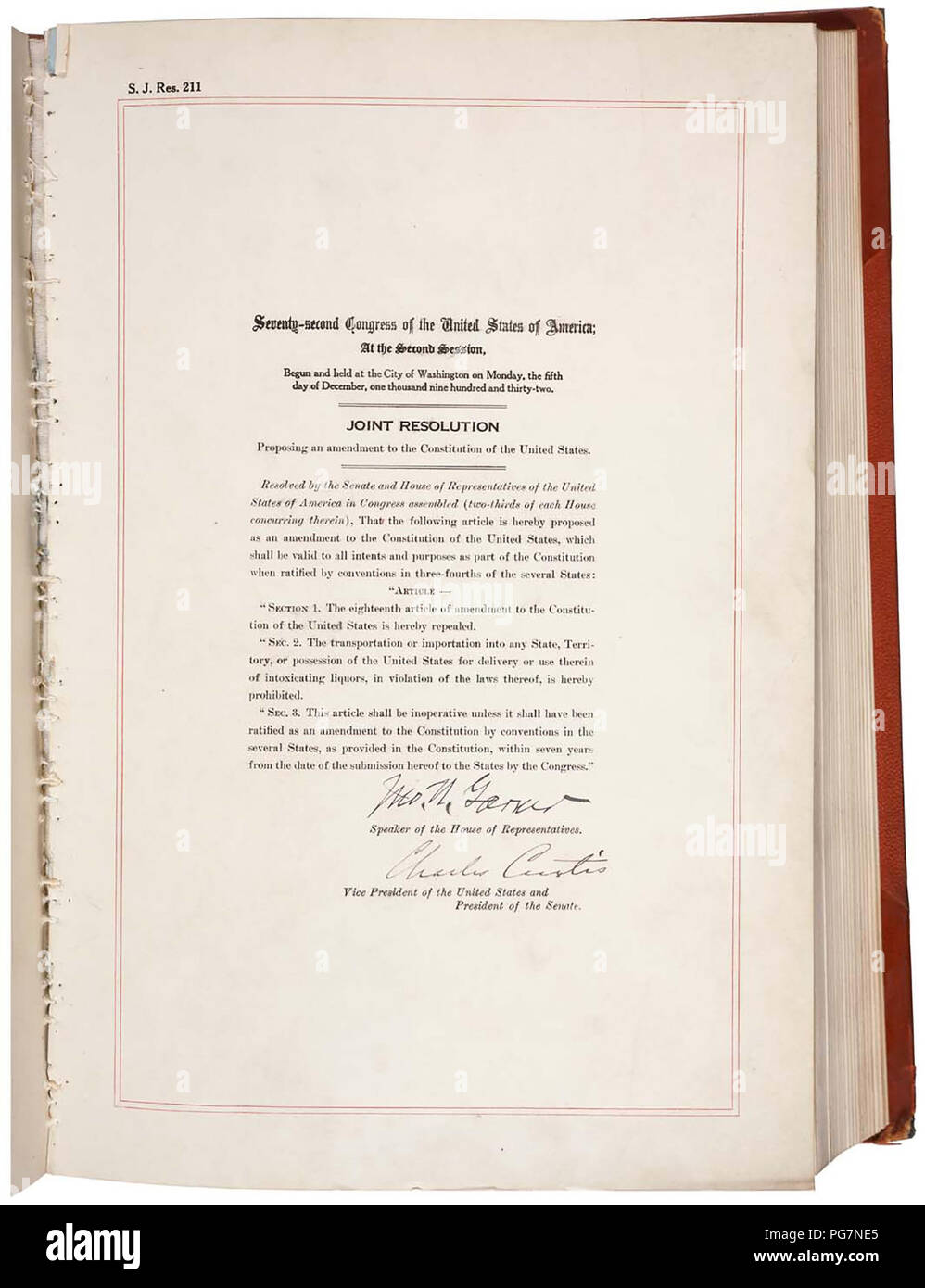 21st amendment hi-res stock photography and images - Alamy