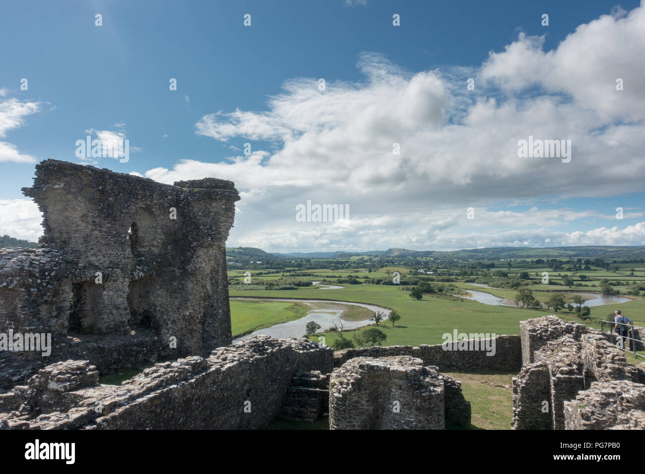 Dryslwyn Castle is situated on a rocky outcrop in the Towy Valley ...