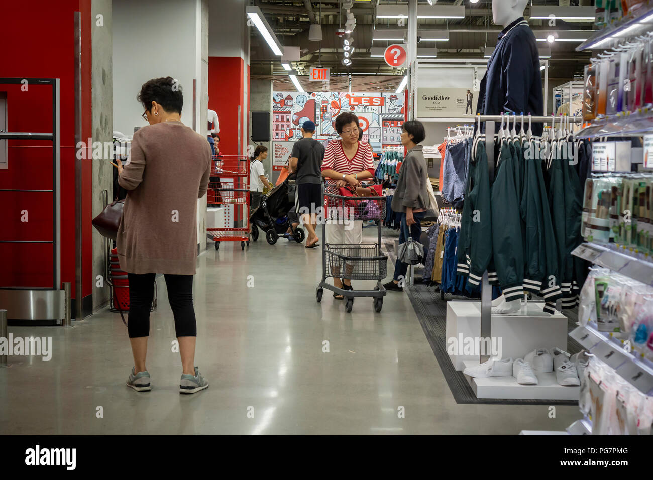 Shoppers in a Target store in the Lower East Side neighborhood of New ...