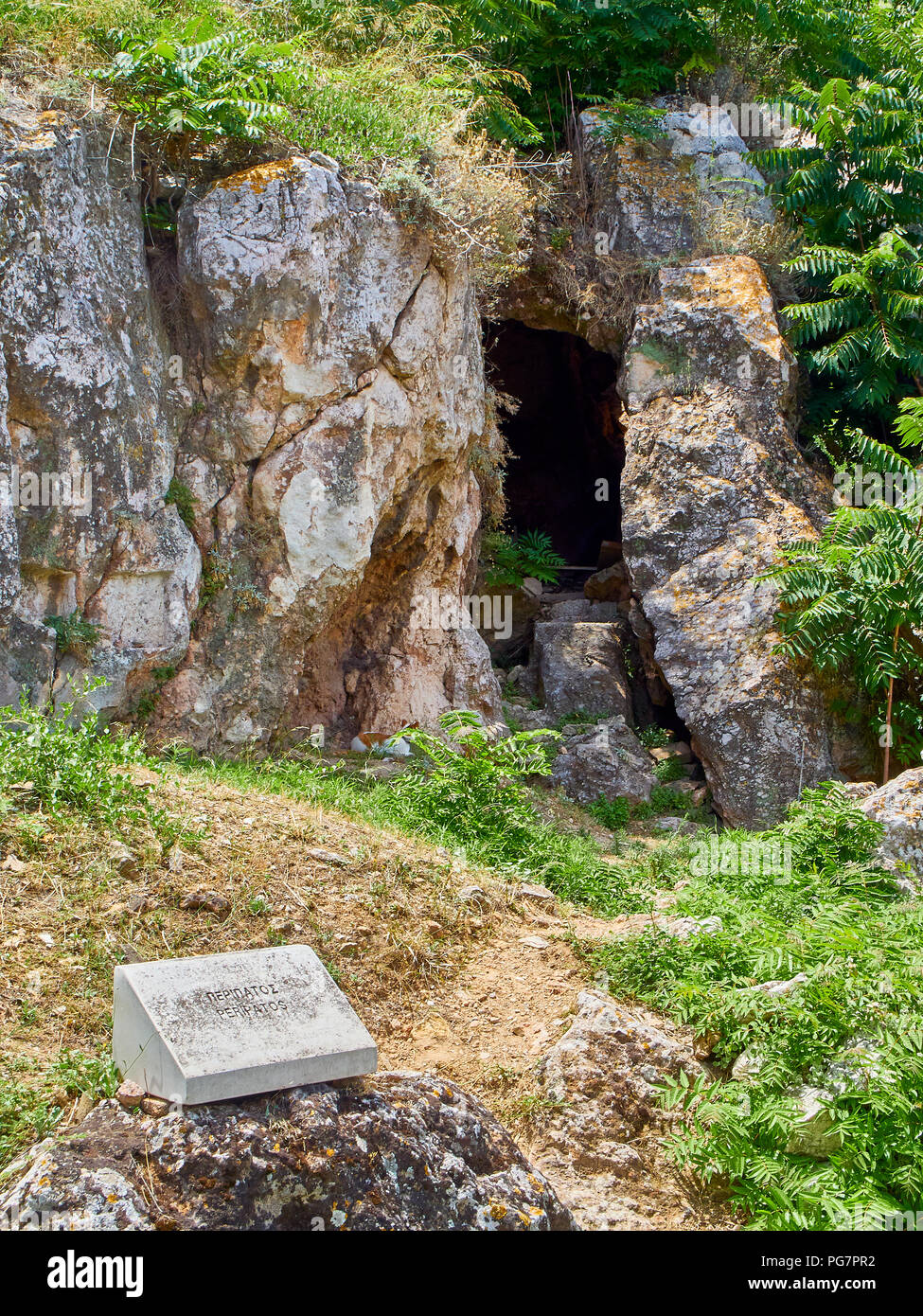 A cave in the rock on the north slope of the Acropolis. Was the ...