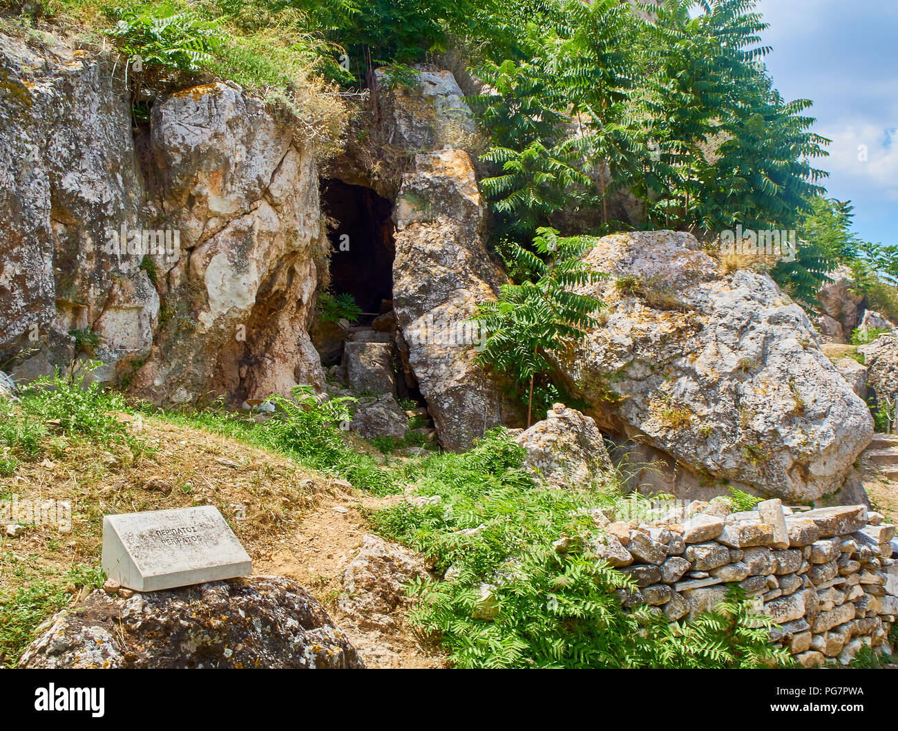 A cave in the rock on the north slope of the Acropolis. Was the ...