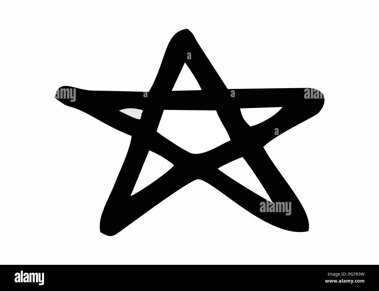 Pointed Star With Sun Around It