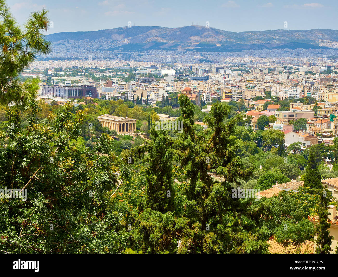 Temple of Hephaestus. Ancient Greek temple located at the northwest ...