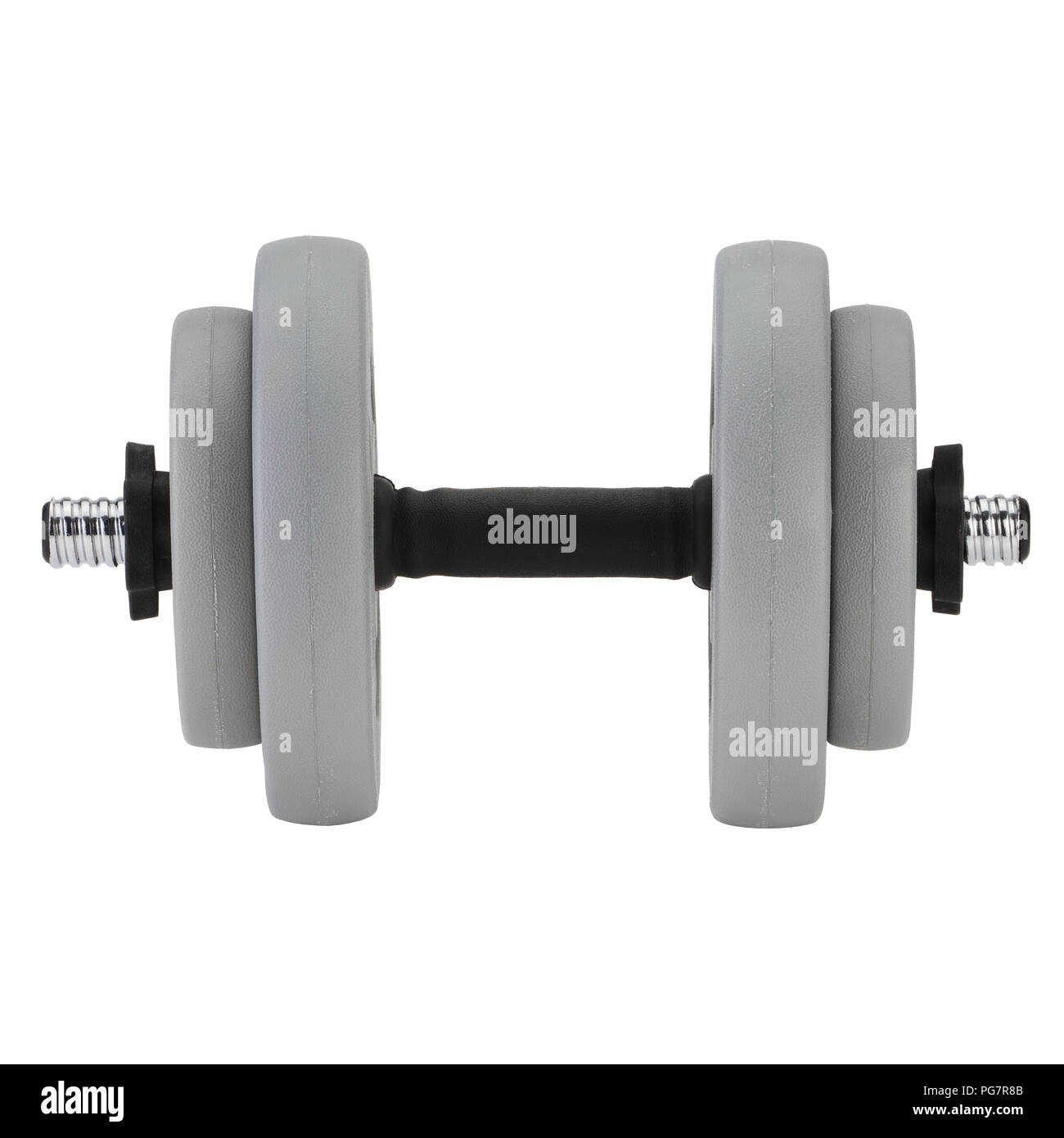 Woman training weights on Cut Out Stock Images & Pictures - Alamy