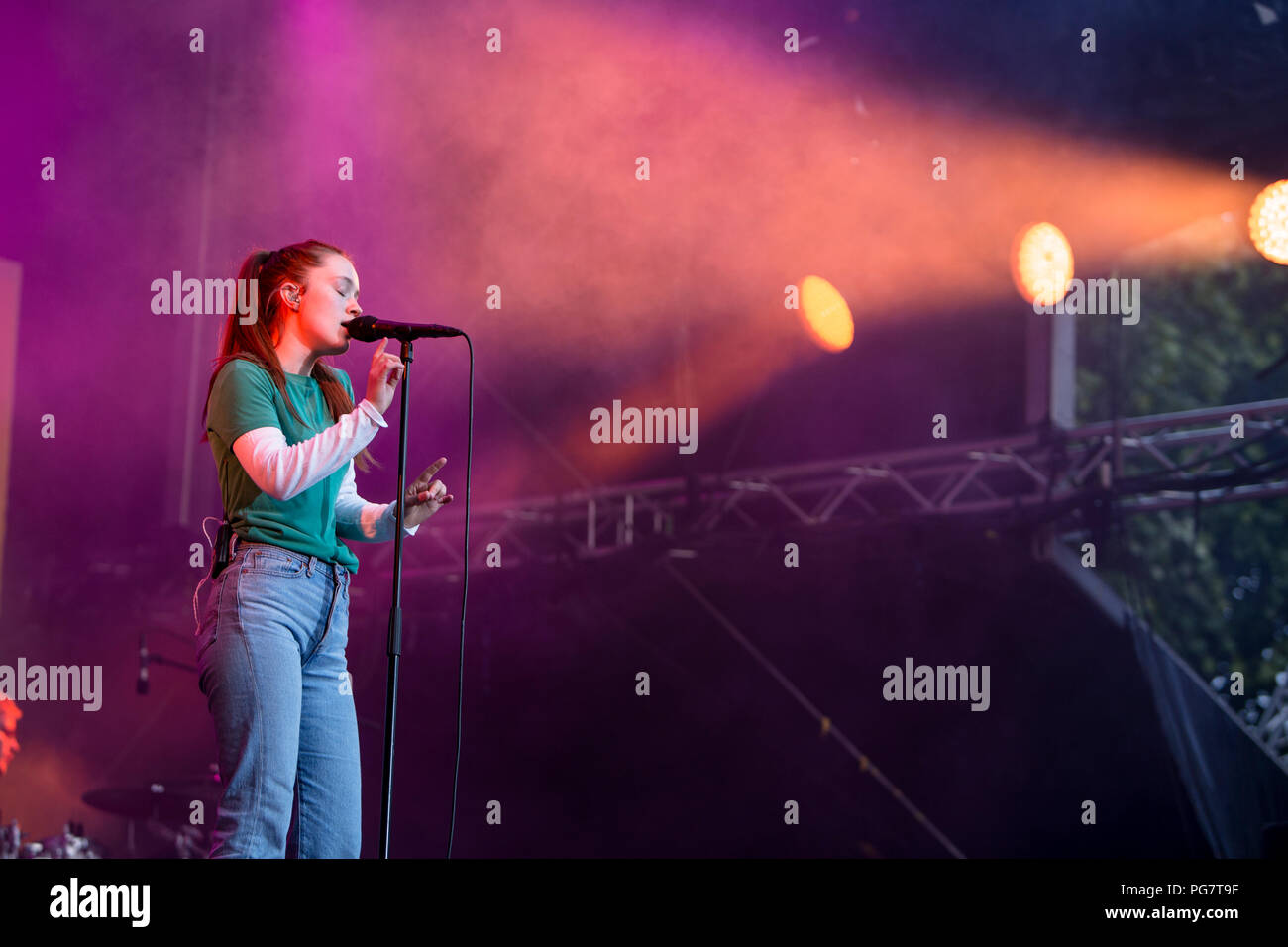 Norway, Bergen - June 16, 2018. The Norwegian singer and songwriter ...