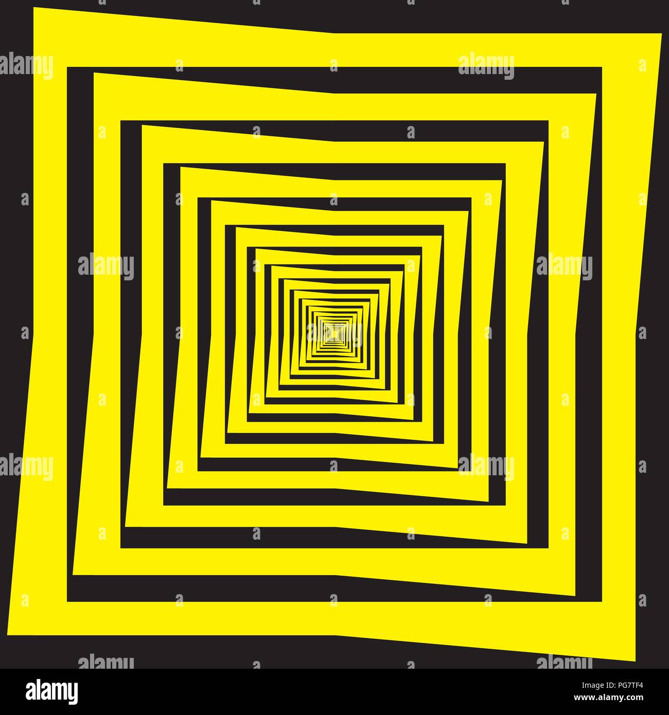 Abstract Frame Multiple Perspective black yellow seamless descending ...