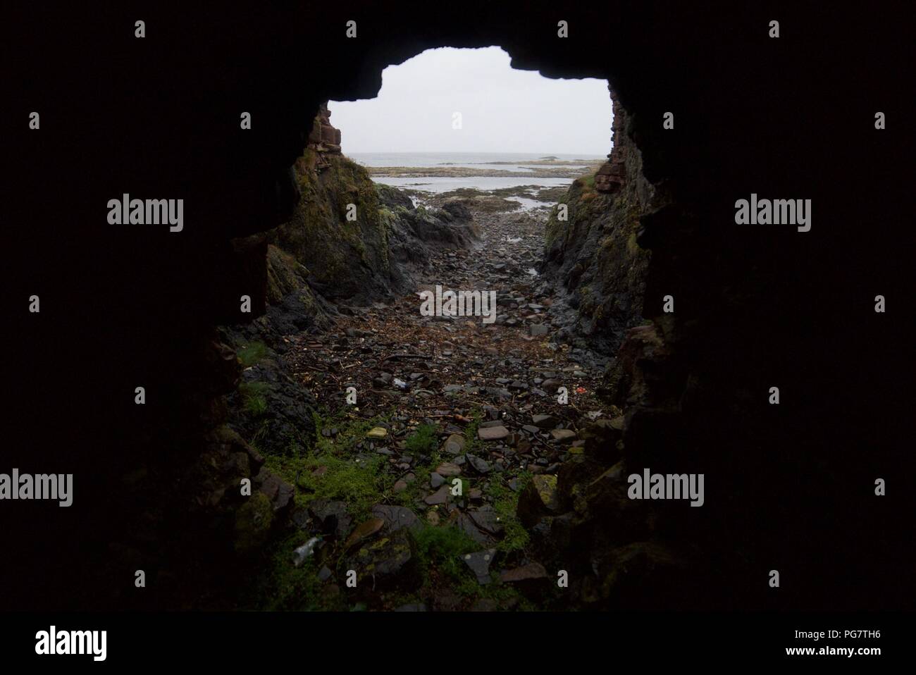 Sea cave along the coast in Scotland (littoral cave Stock Photo - Alamy