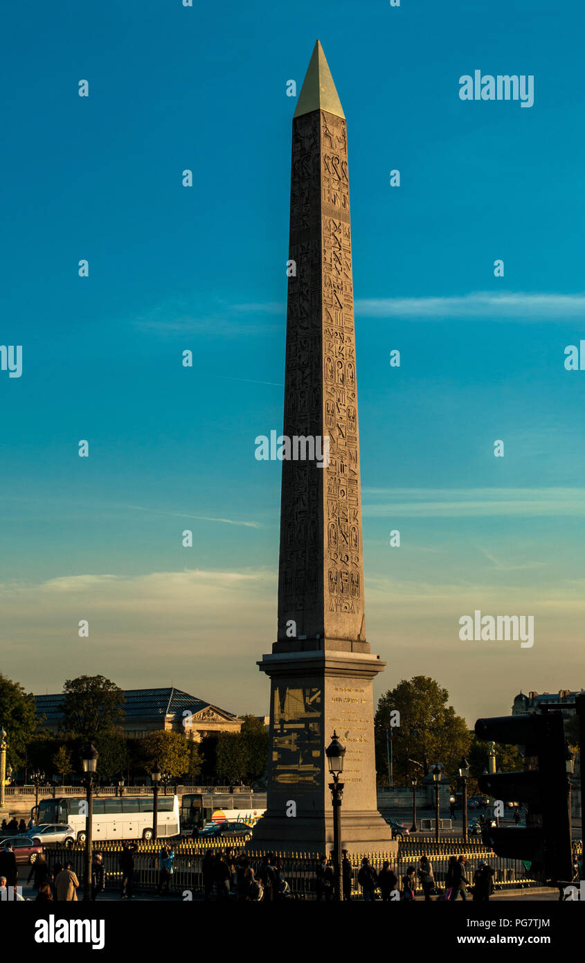 Place de la Concorde Egyptian Obelisk Paris France Stock Photo - Alamy