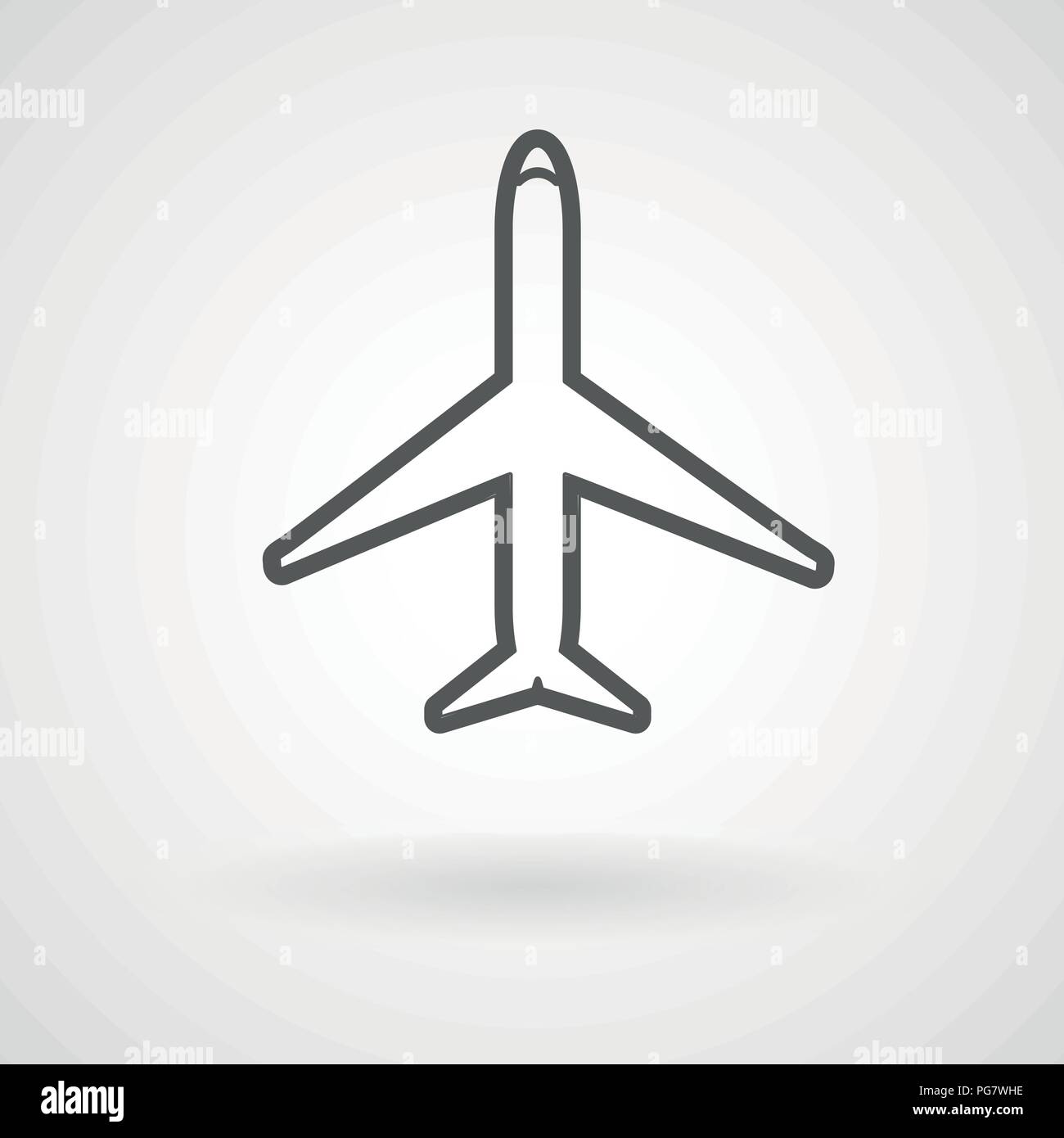 Plane, aircraft line icon, vector, illustration, eps file Stock Vector ...