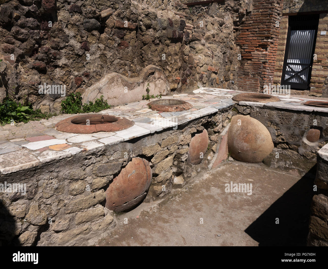The Buried Roman City of Herculaneum near Naples in Southern Italy ...