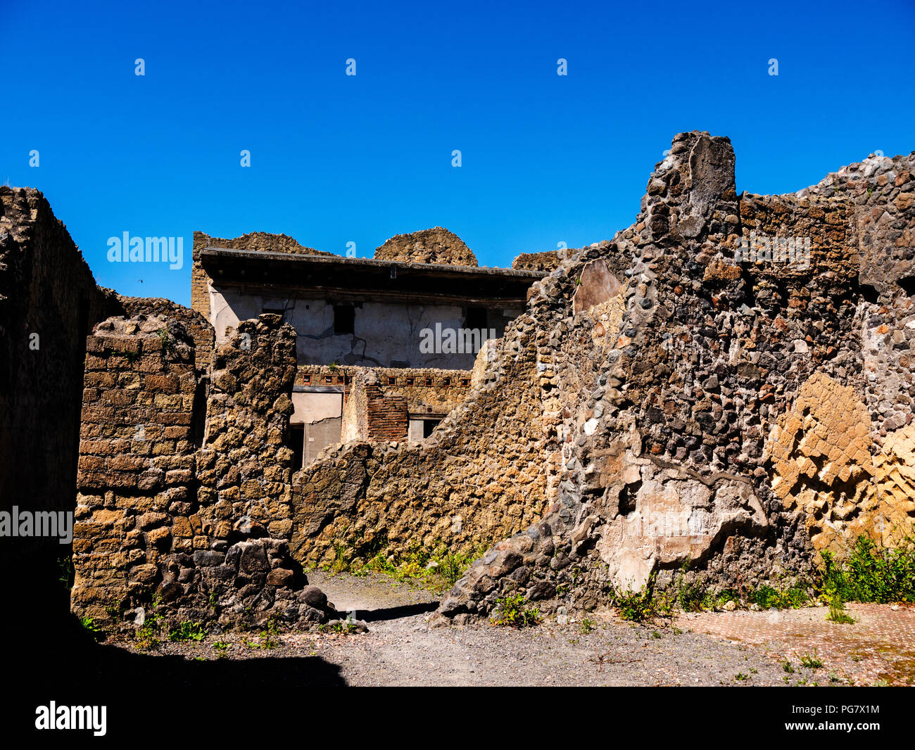 The Buried Roman City of Herculaneum near Naples in Southern Italy ...