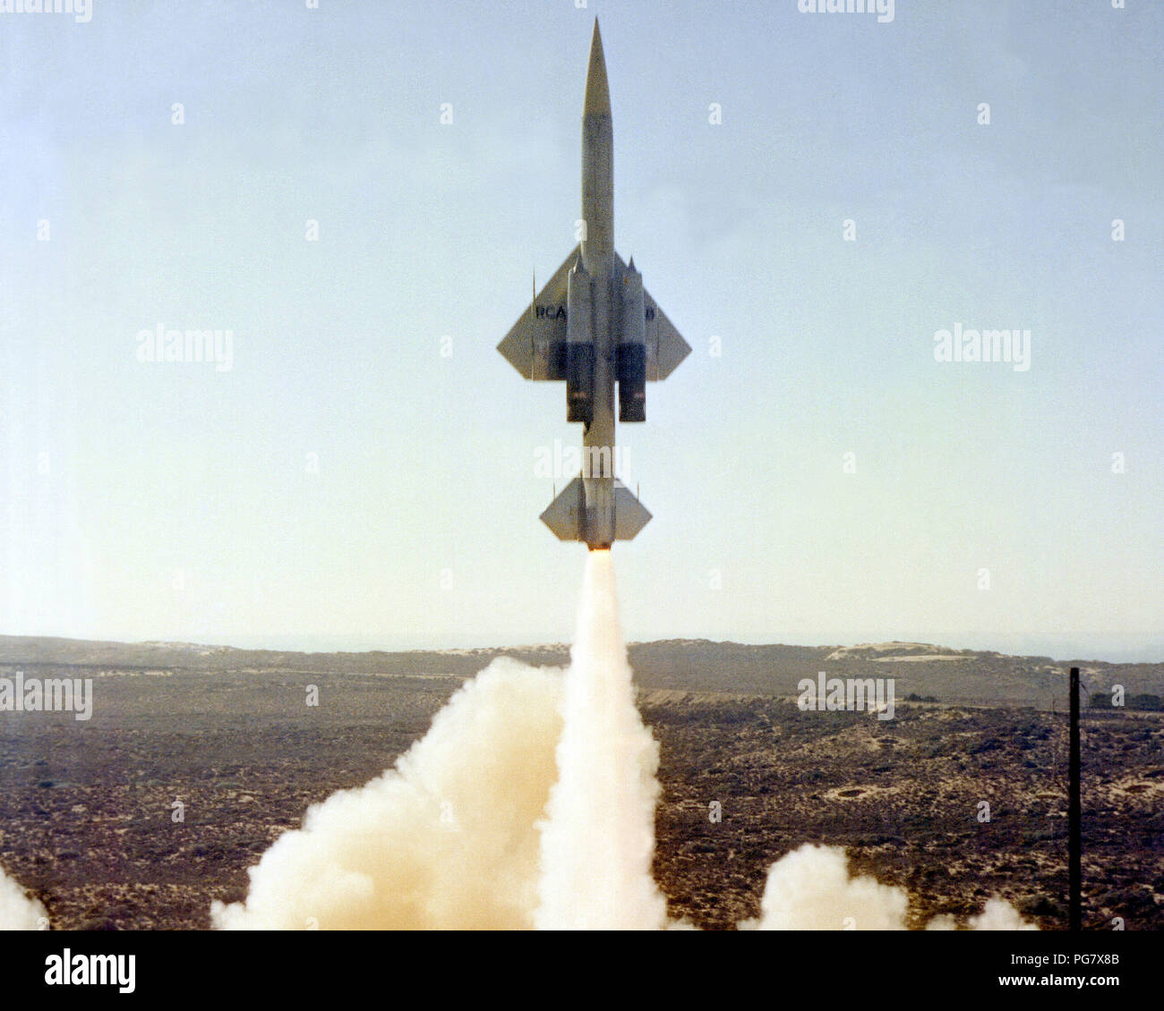 A Bomarc target missile launch Stock Photo - Alamy