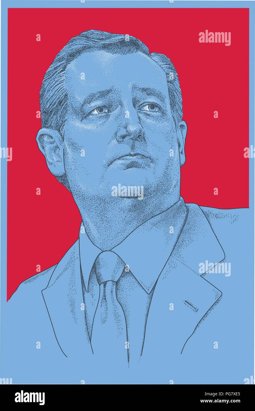 Ted cruz portrait Stock Vector Images - Alamy