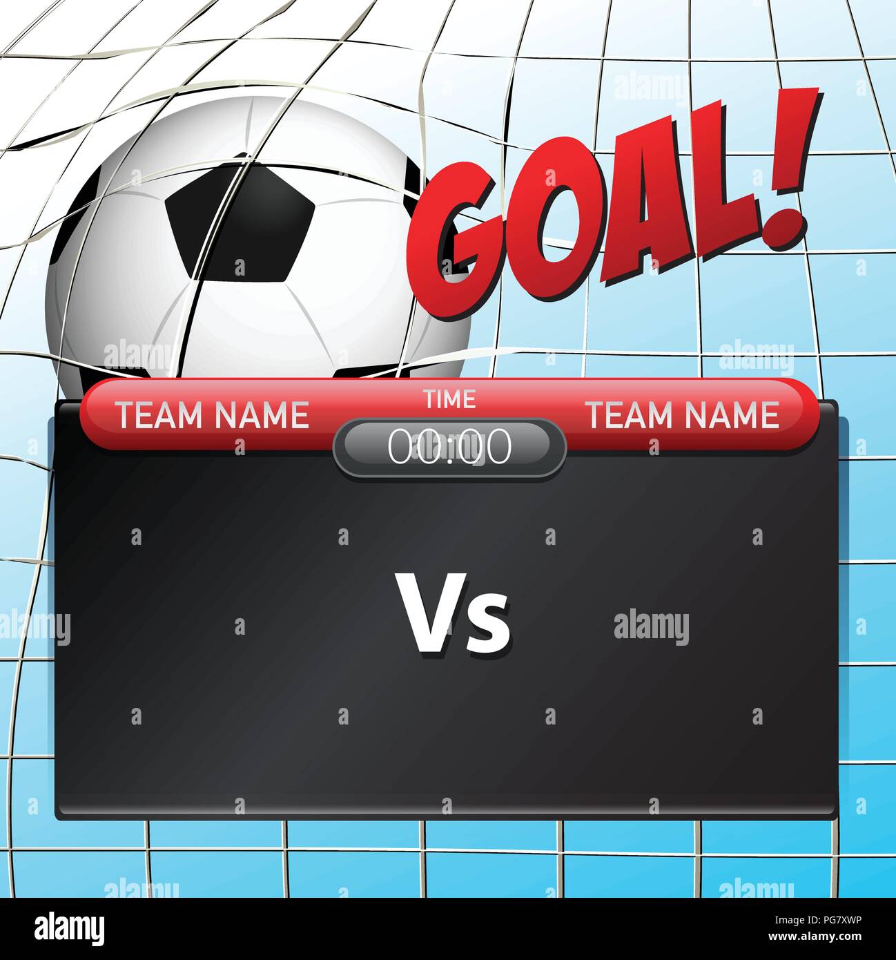 A soccer scoreboard template illustration Stock Vector Image & Art - Alamy