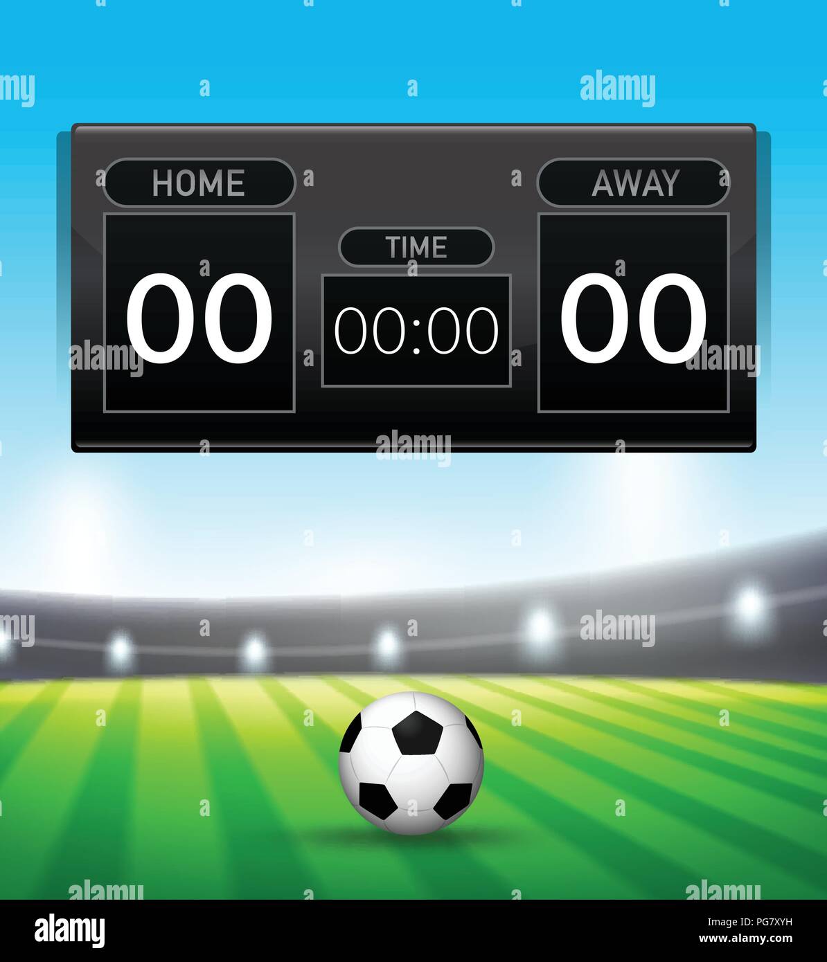 A soccer scoreboard template illustration Stock Vector Image & Art - Alamy