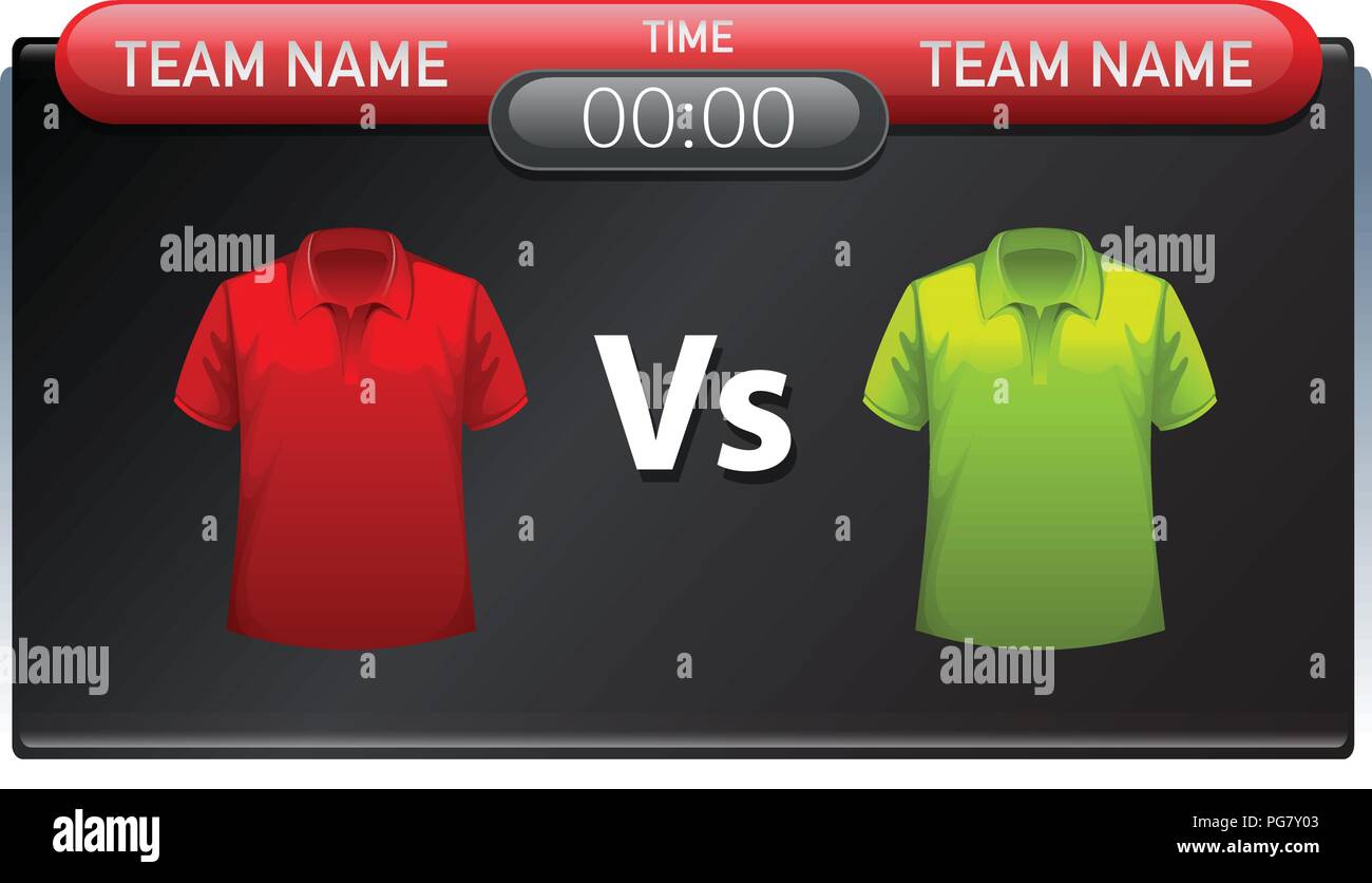 Sports scoreboard score Stock Vector Images - Alamy