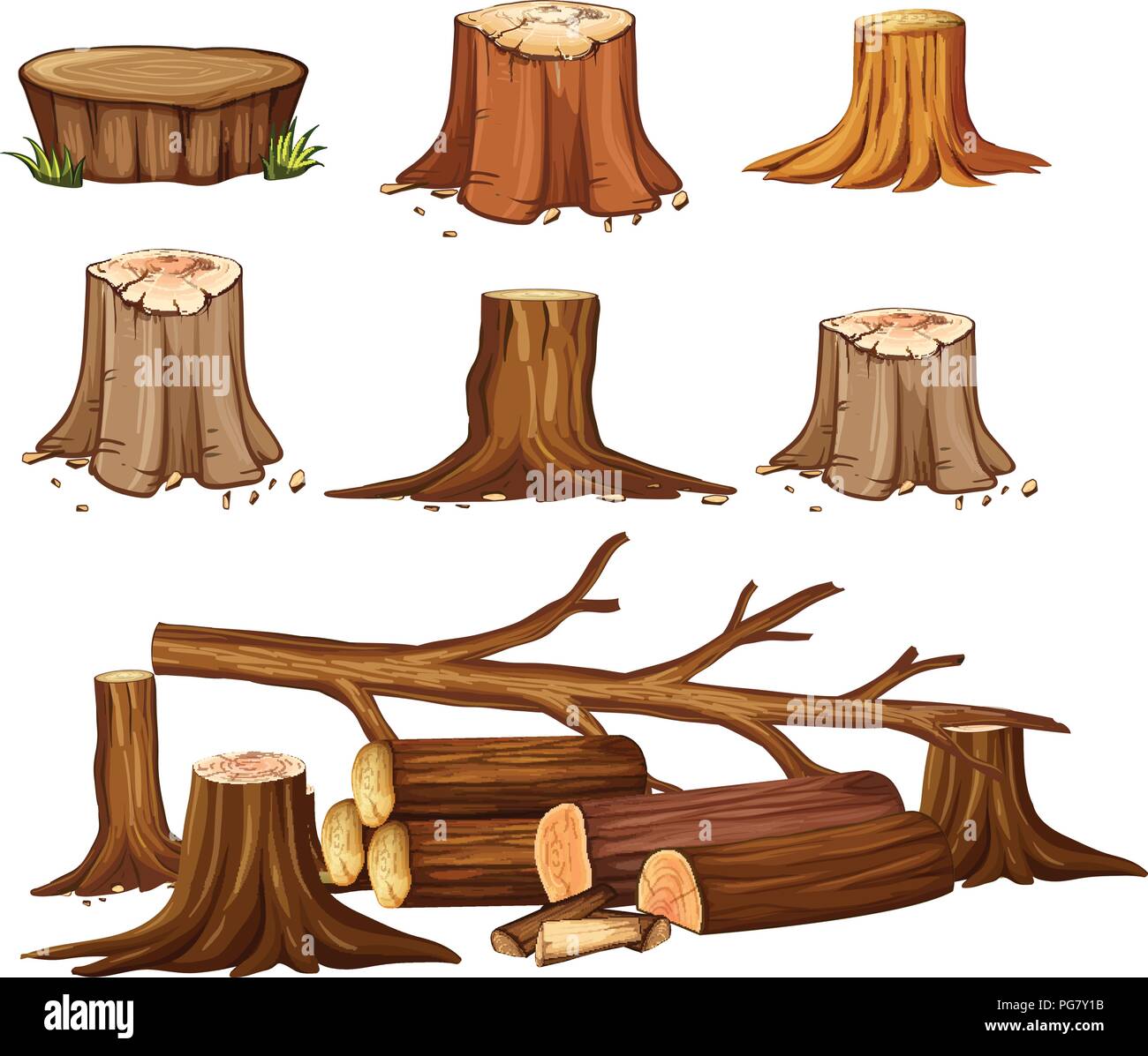 Deforestation Stock Vector Images - Alamy