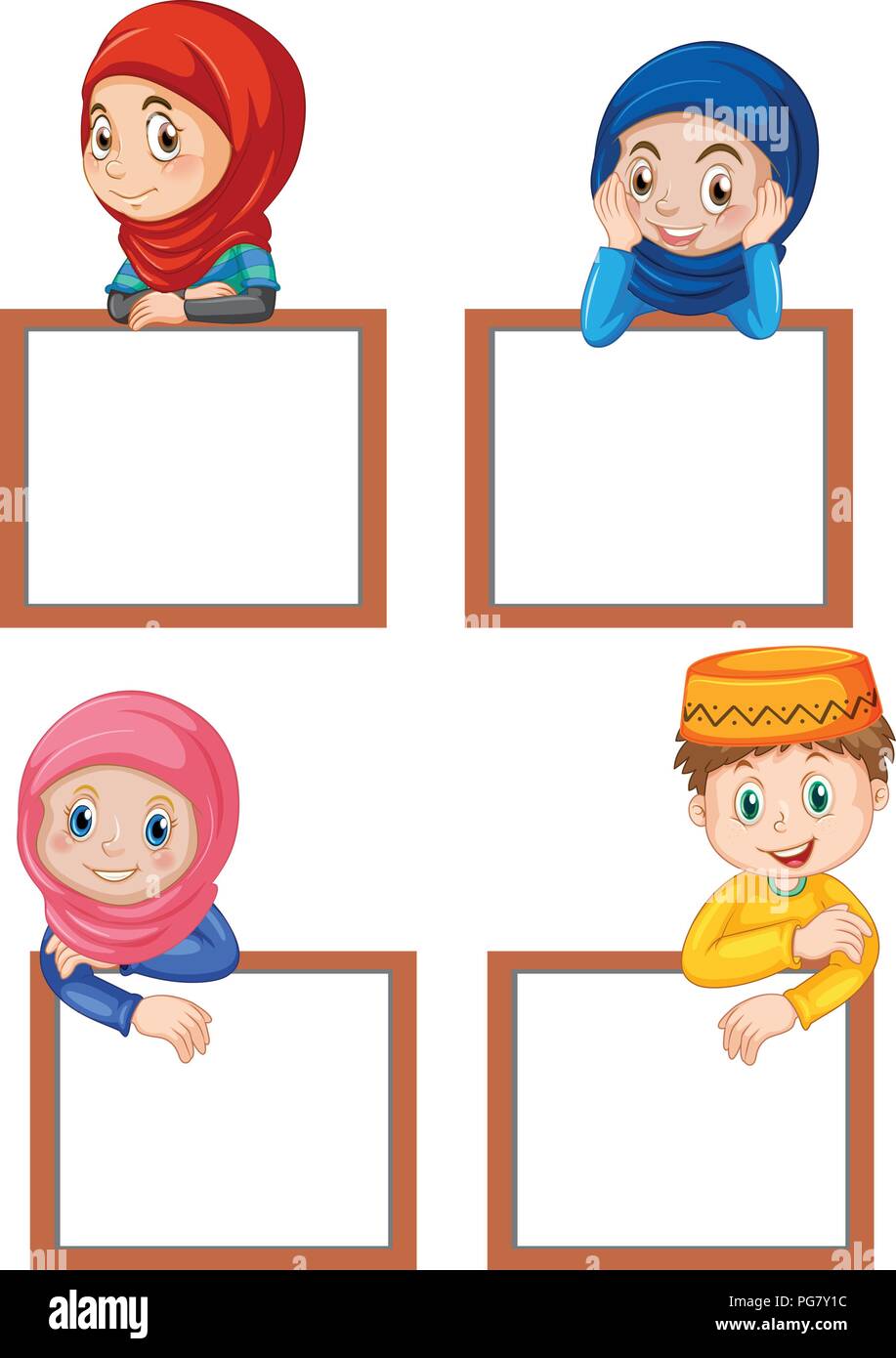 Muslim girl write Stock Vector Images - Alamy