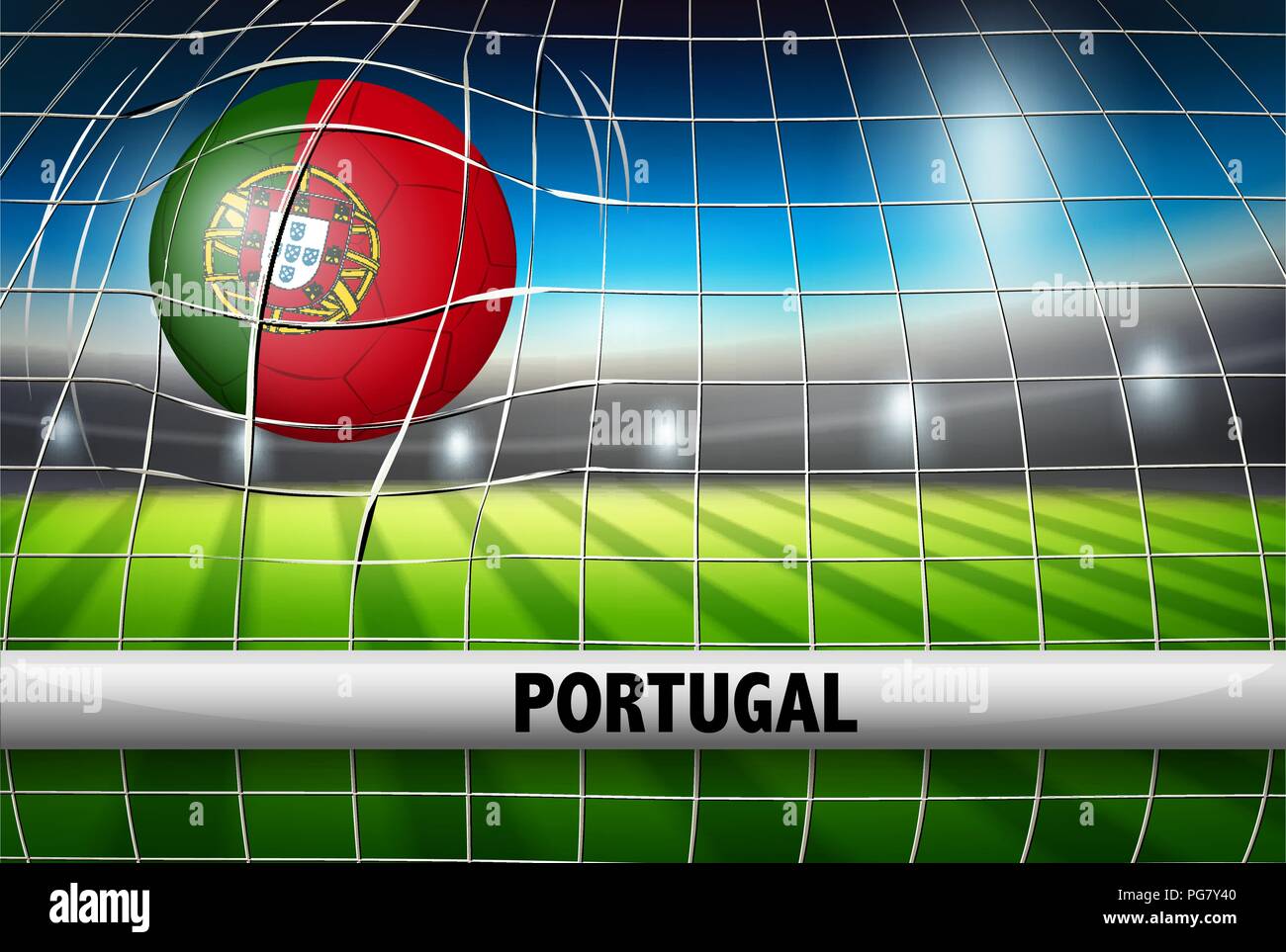 Portugal flag soccer ball Stock Vector Images - Alamy