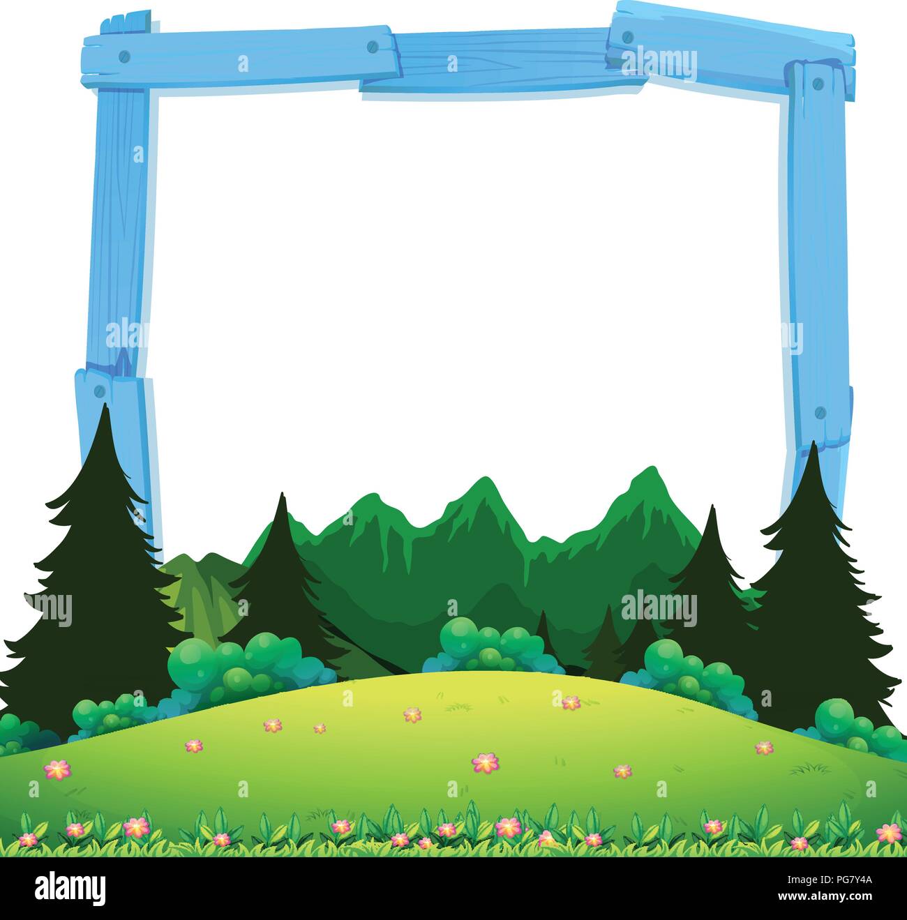 A wooden nature frame illustration Stock Vector Image & Art - Alamy