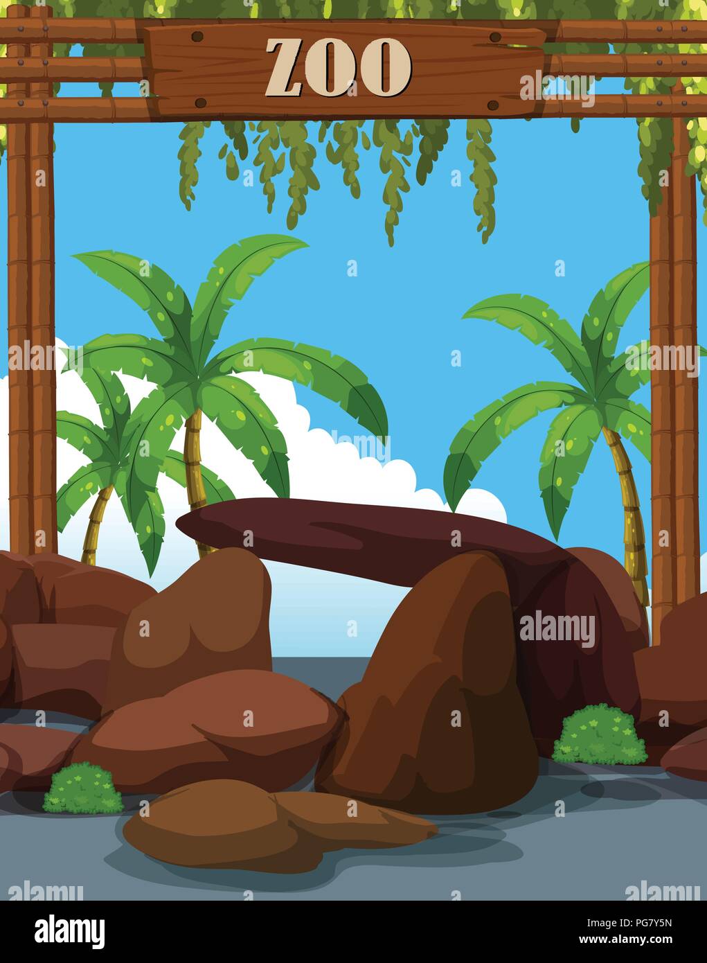 A nature zoo template illustration Stock Vector Image & Art - Alamy