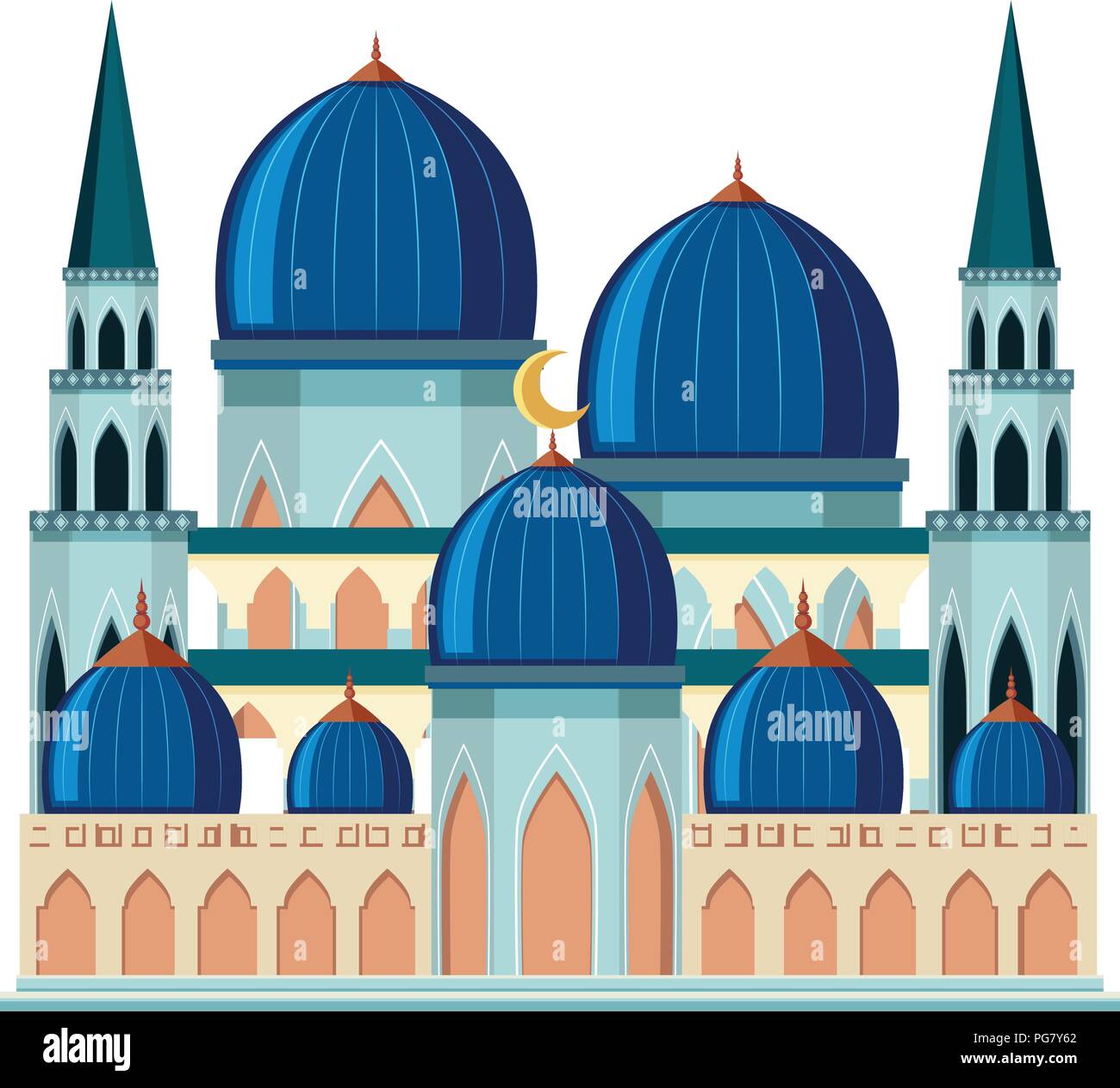 Blue mosque Stock Vector Images - Alamy