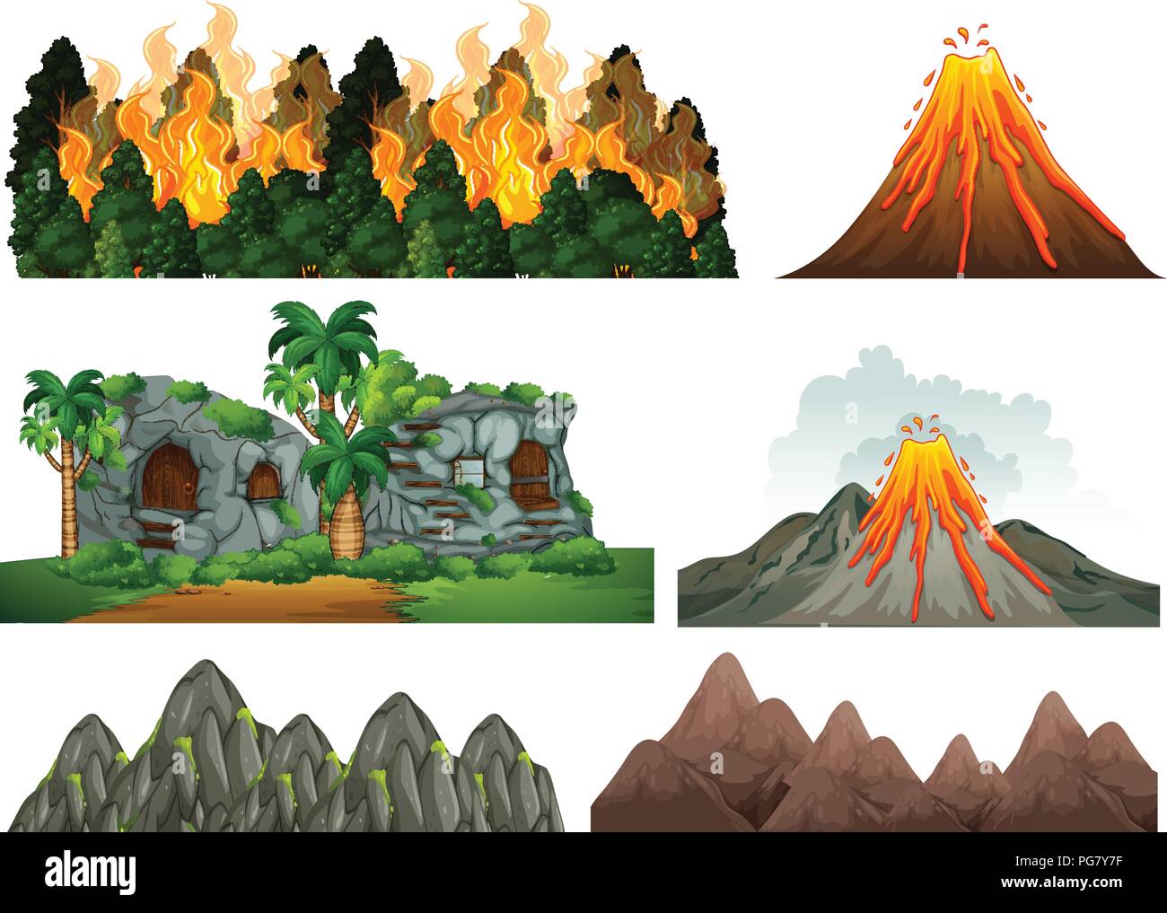 A set of natural disaster illustration Stock Vector Image & Art - Alamy