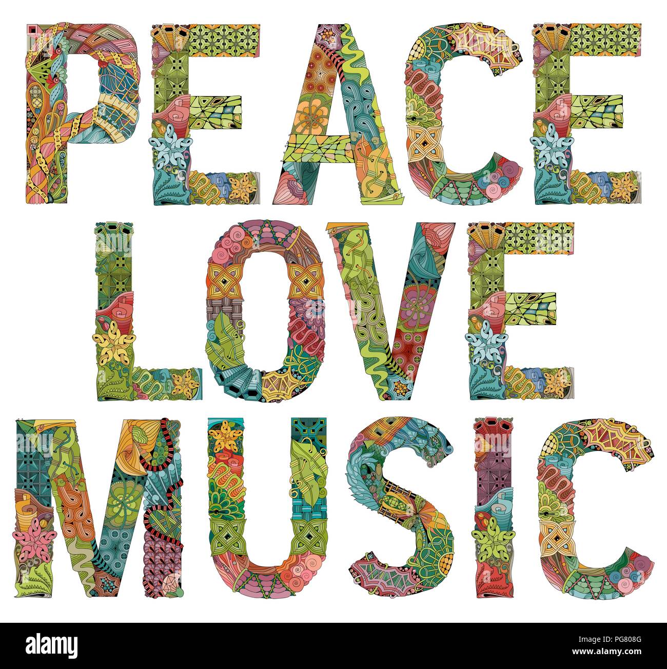 Peace Love Music Wallpaper