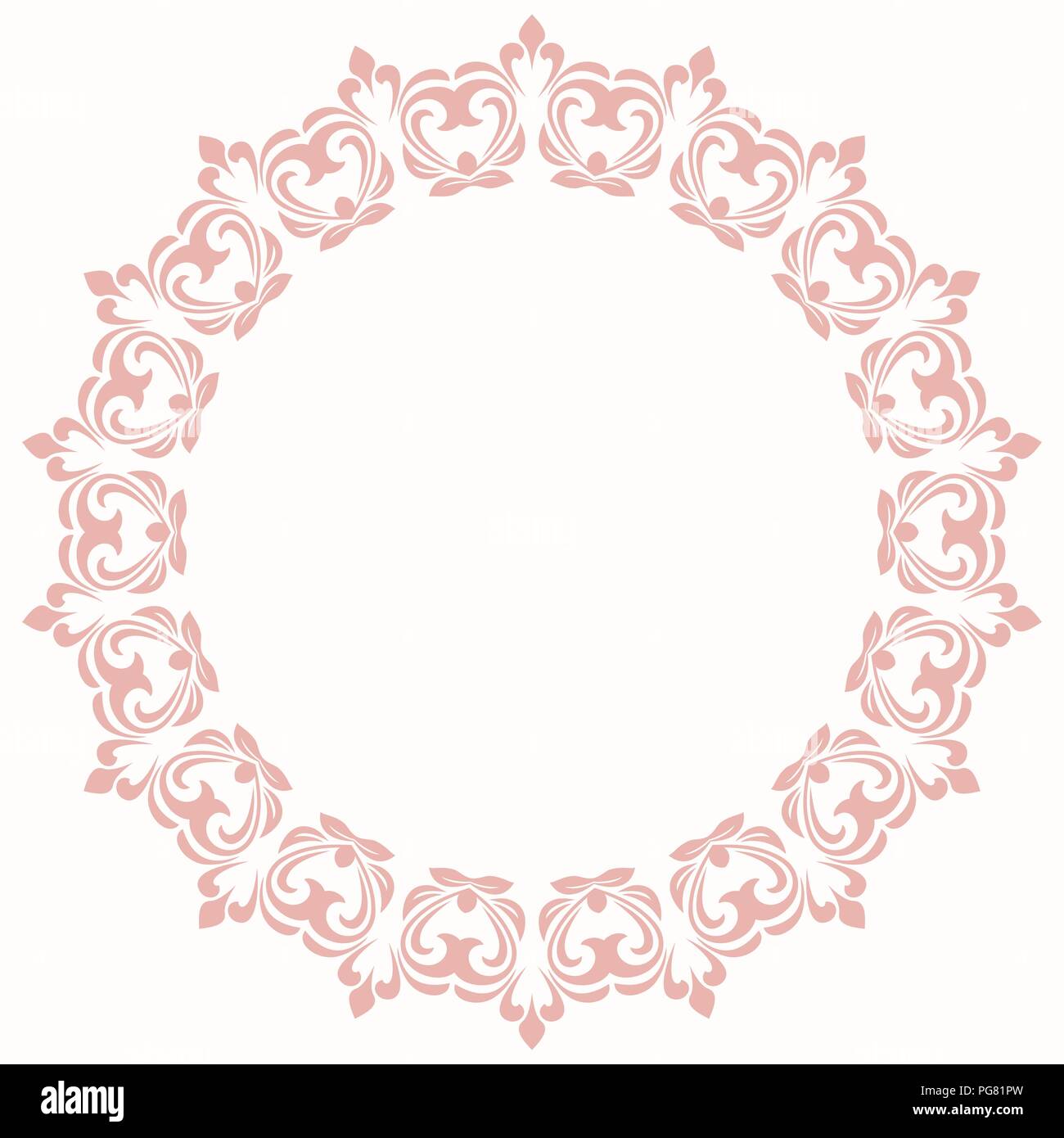 Pink medallion Stock Vector Images - Alamy