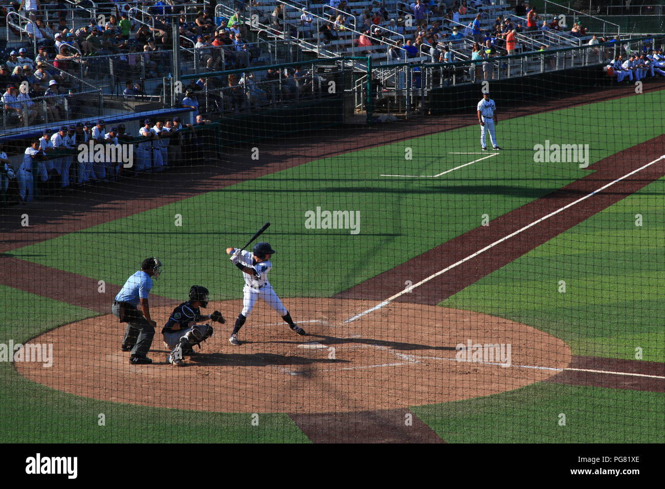 Aqua Sox at Bat Stock Photo - Alamy