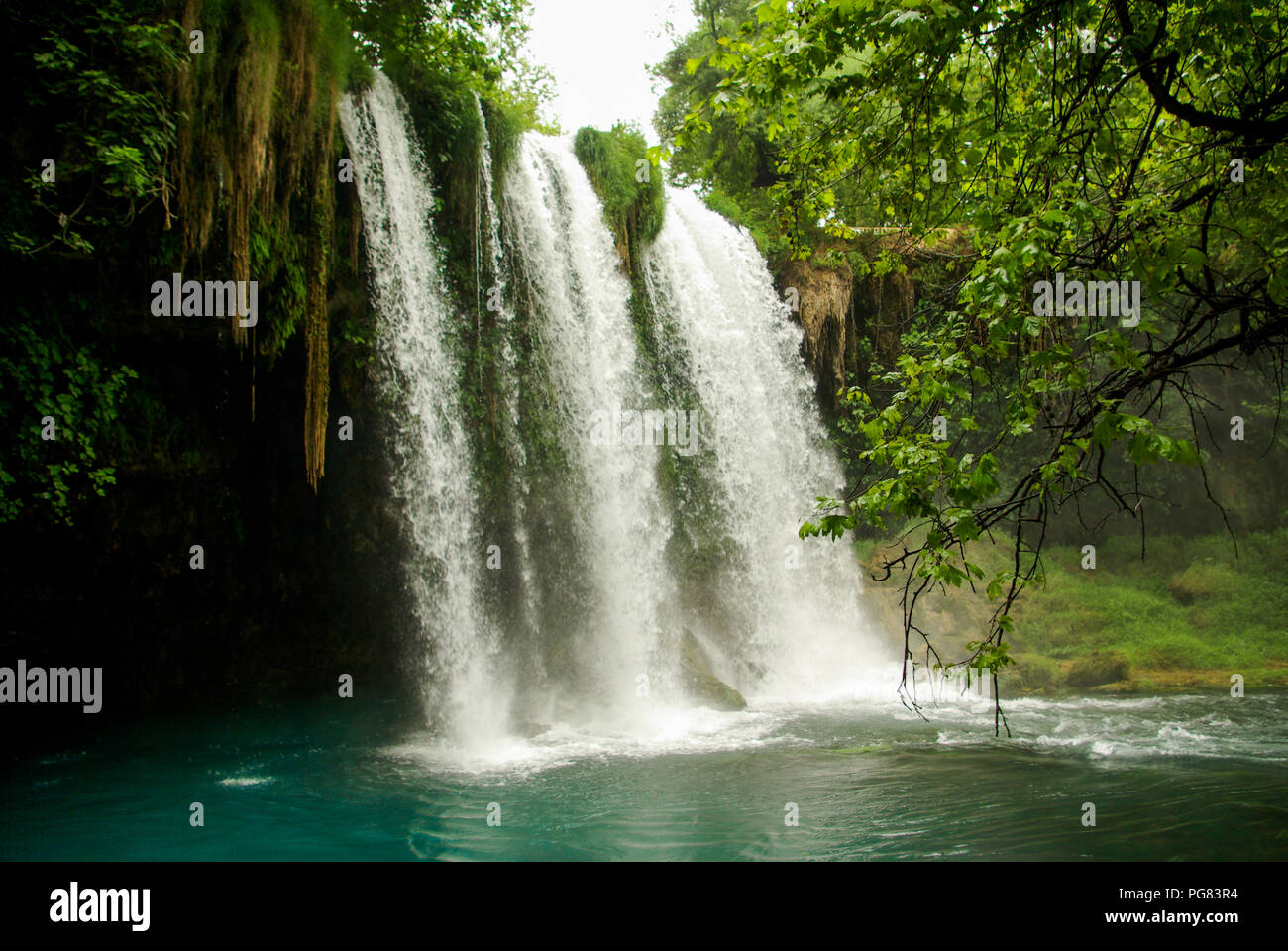 Waterfall cascades from ravine in Turkey Stock Photo - Alamy