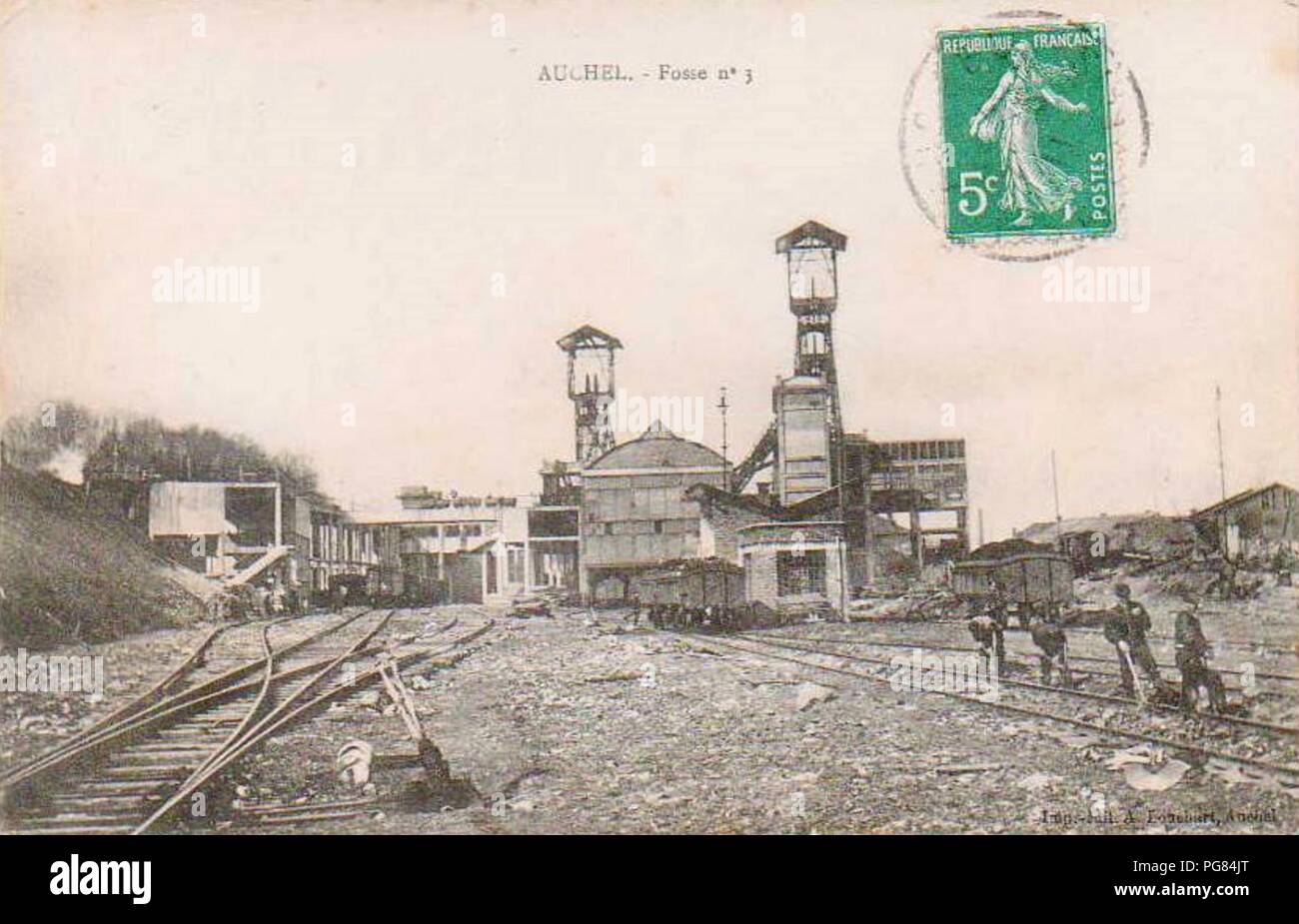 Auchel - Fosse n° 3 - 3 bis - 3 ter des mines de Marles (E Stock Photo ...