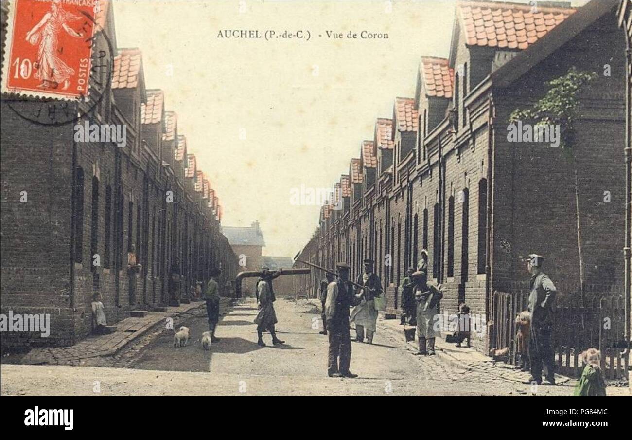 Auchel - Vue de Corons Stock Photo - Alamy