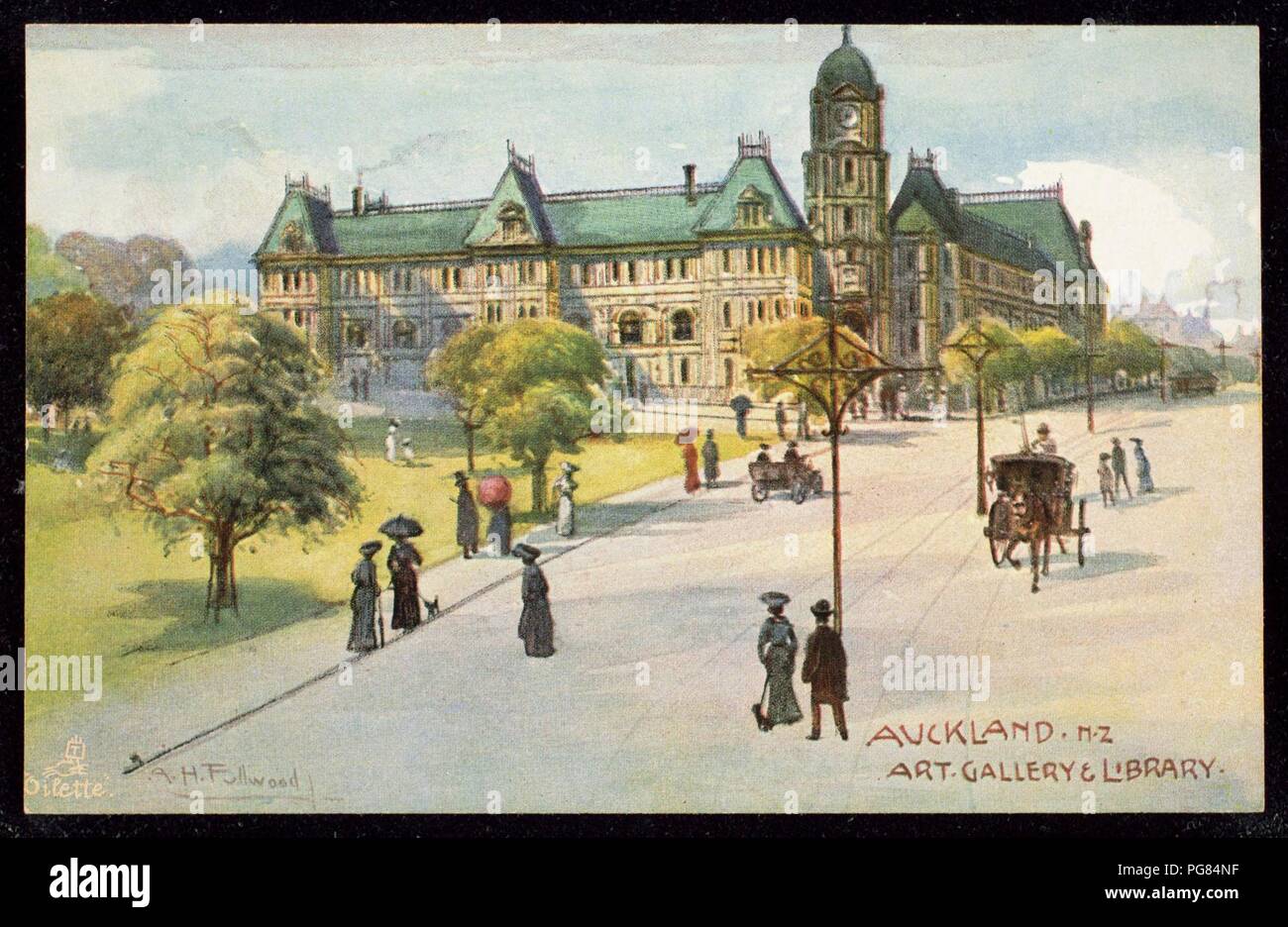 Auckland, N. Z. Art Gallery & Library Stock Photo - Alamy