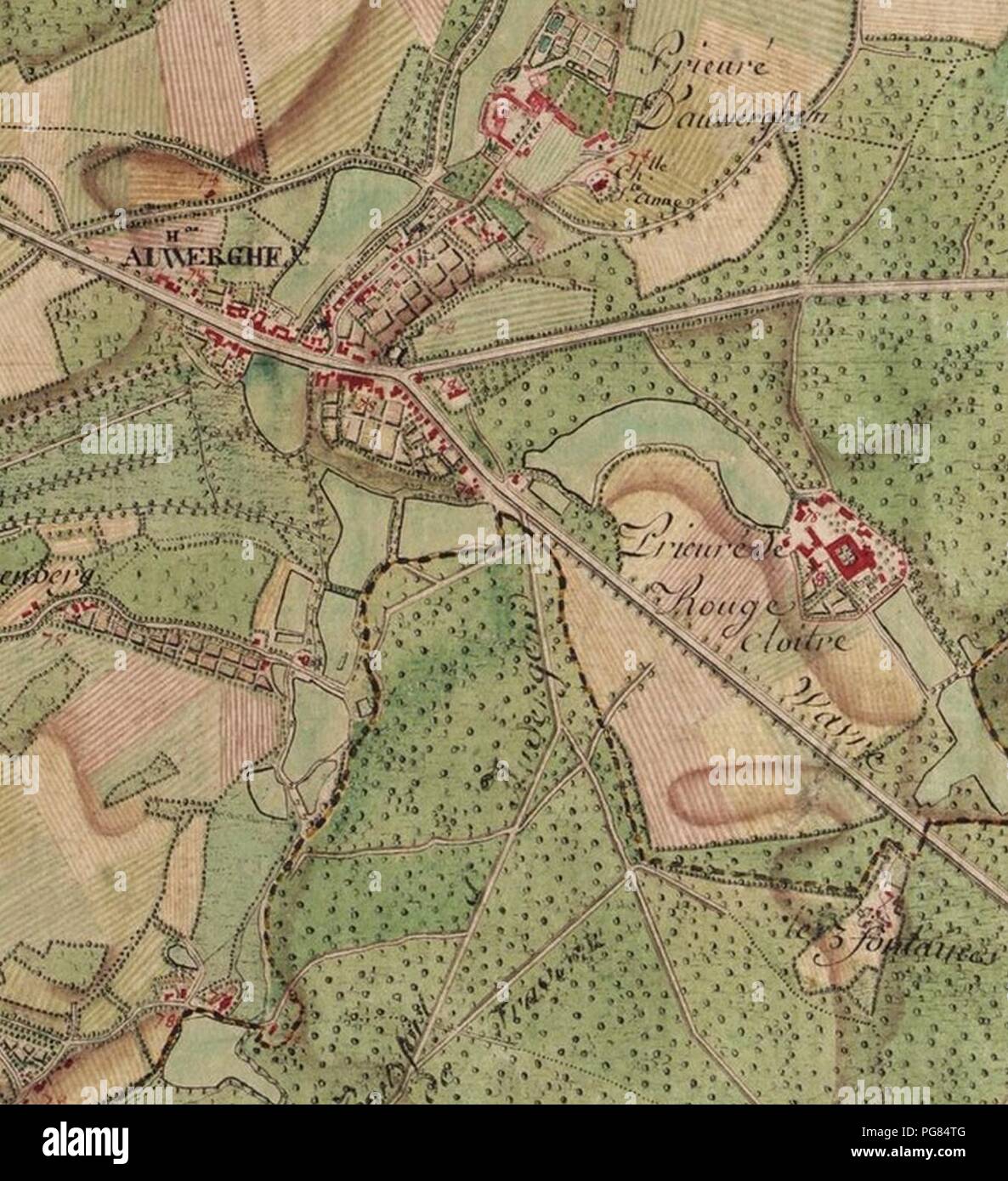 Auderghem - Prieuré d'Auderghem - Prieuré de Rouge-Cloître - Carte de ...