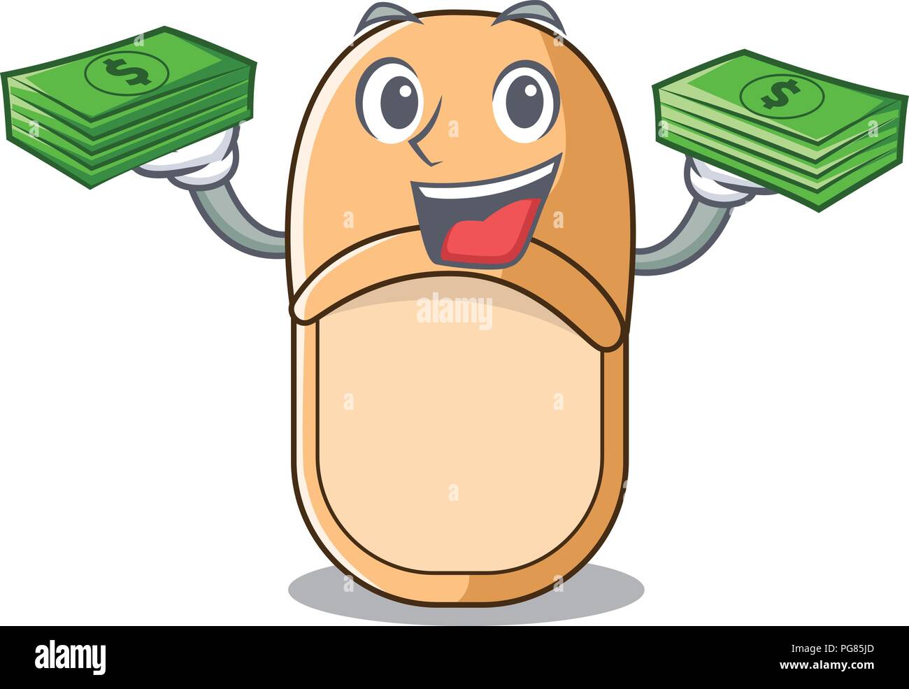 With money home slippers icon in cartoon style Stock Vector Image & Art ...